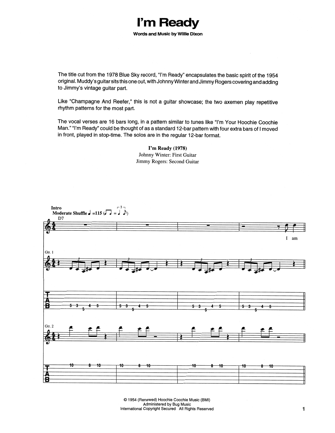 I m Ready By Muddy Waters Guitar Tab Guitar Instructor