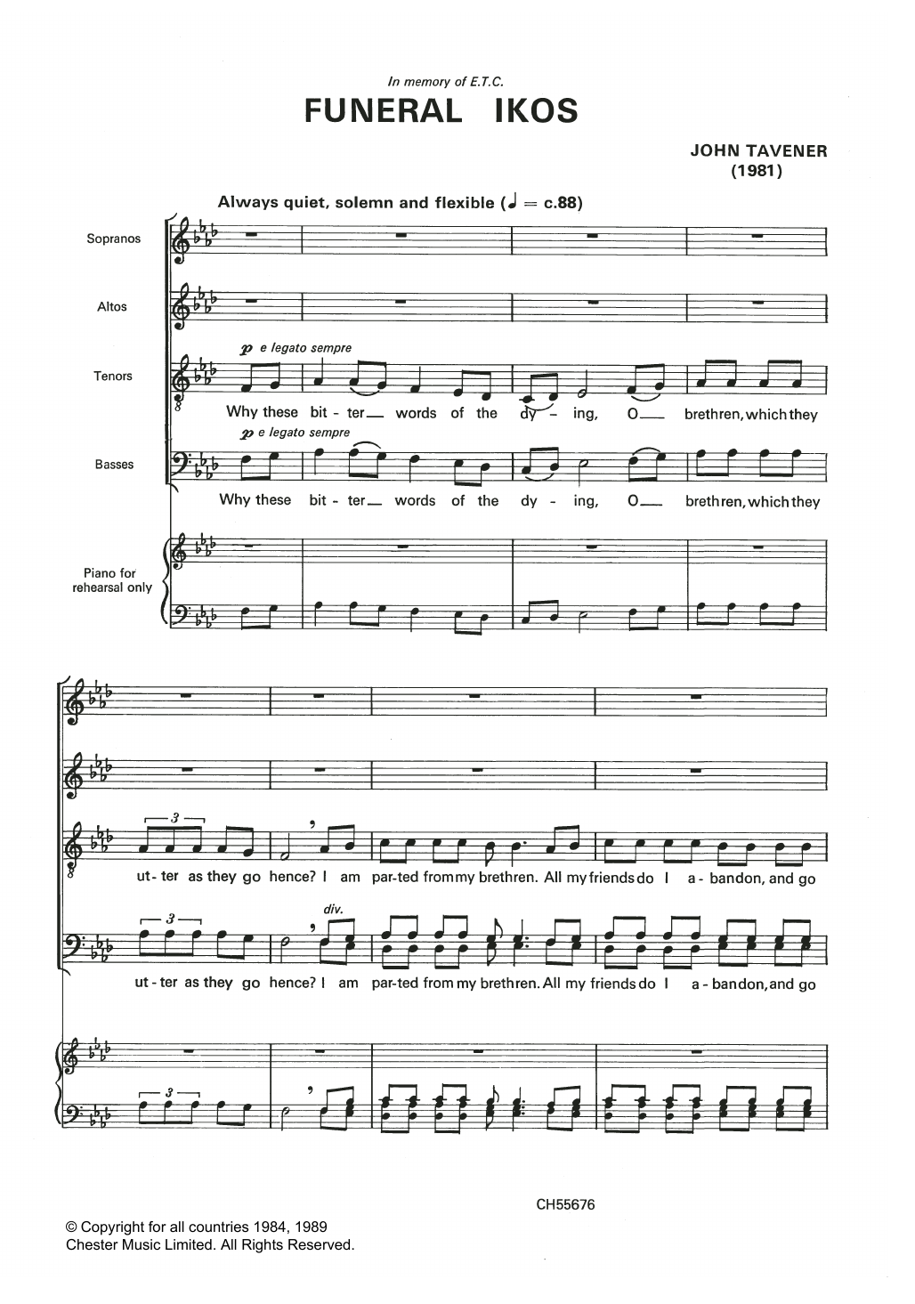 Funeral Ikos By John Tavener Sheet Music For SATB Choir At Sheet Music Funeral Ikos By John Tavener Sheet Music For SATB Choir At Sheet Music