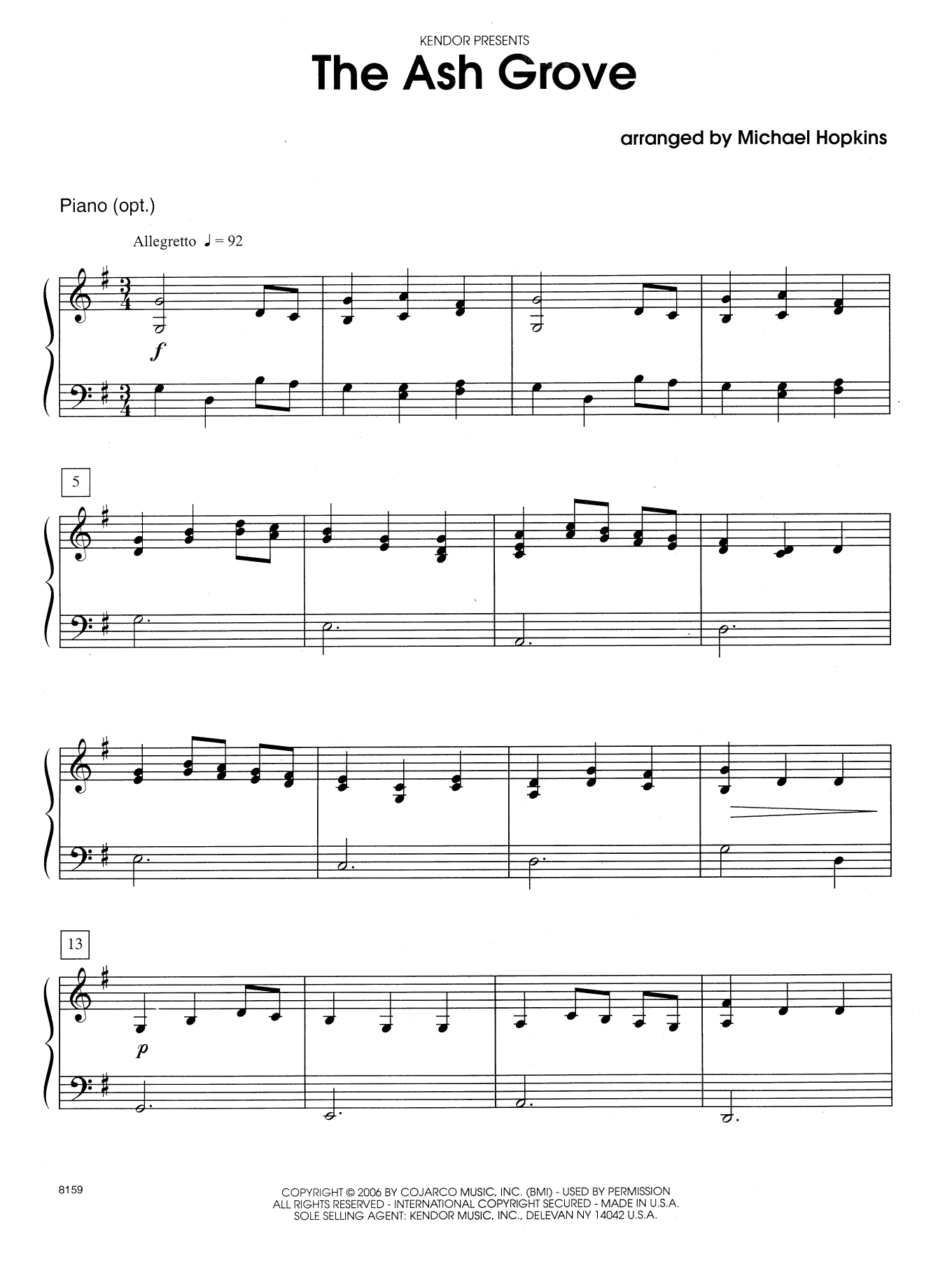 Ash Grove Piano Sheet Music at Kevin Christensen blog