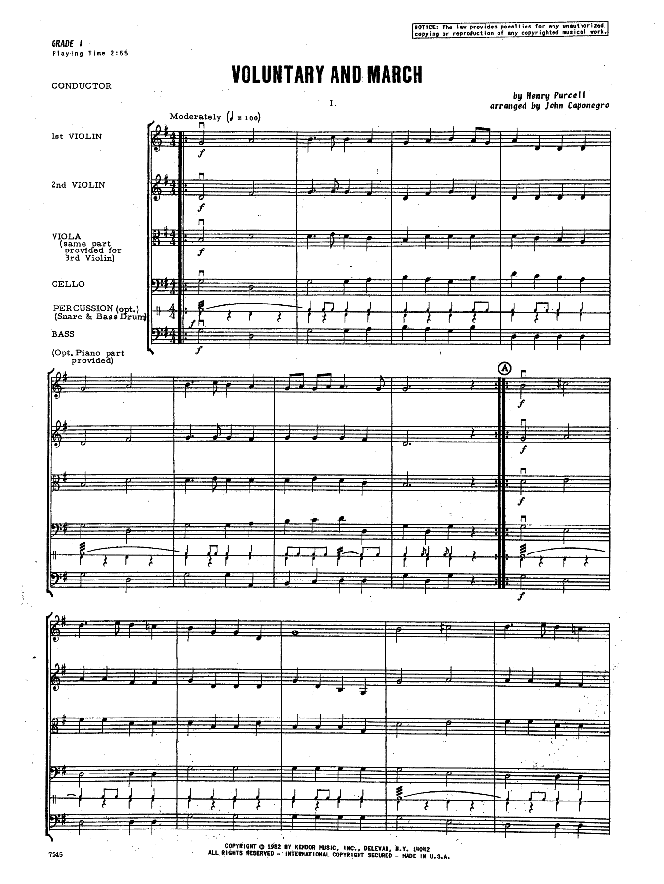 Voluntary and March Sheet Music | John Caponegro | Orchestra