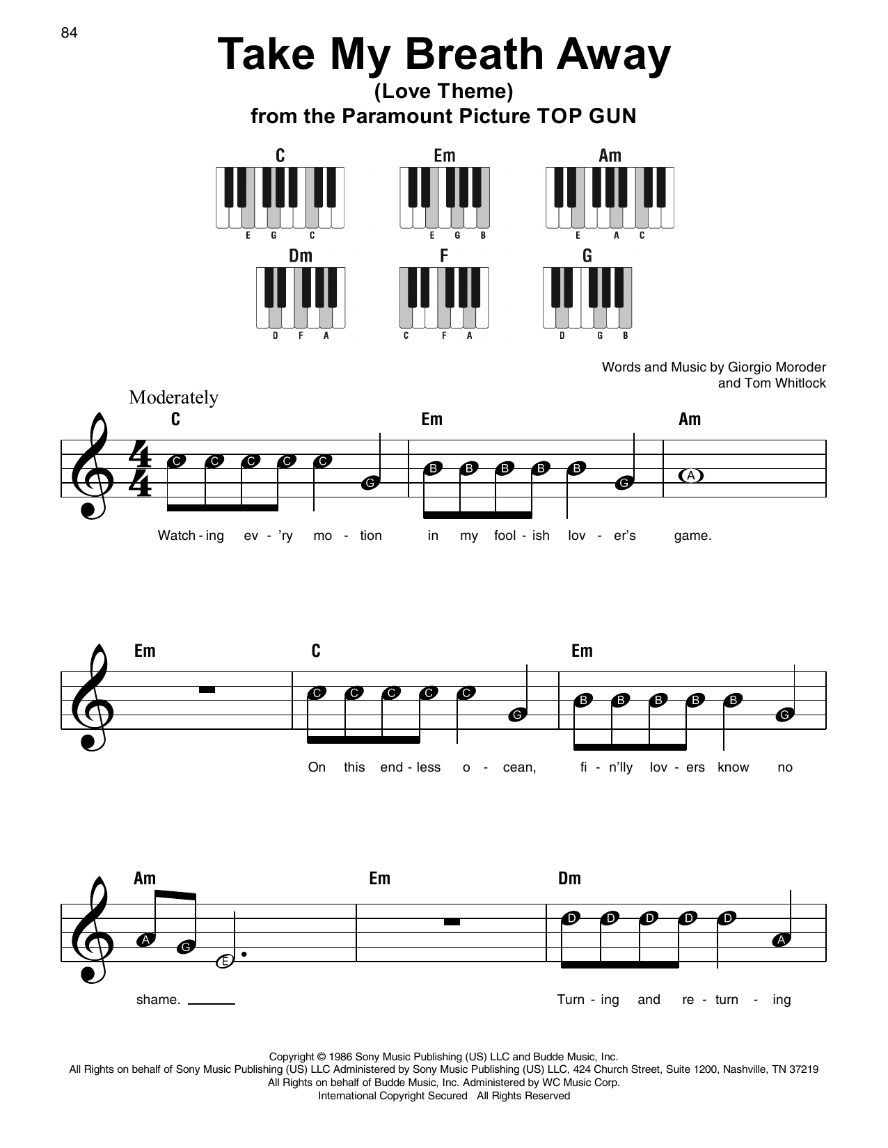 Take My Breath Away Love Theme Sheet Music Berlin Super Easy Piano Take My Breath Away Love Theme Sheet Music Berlin Super Easy Piano