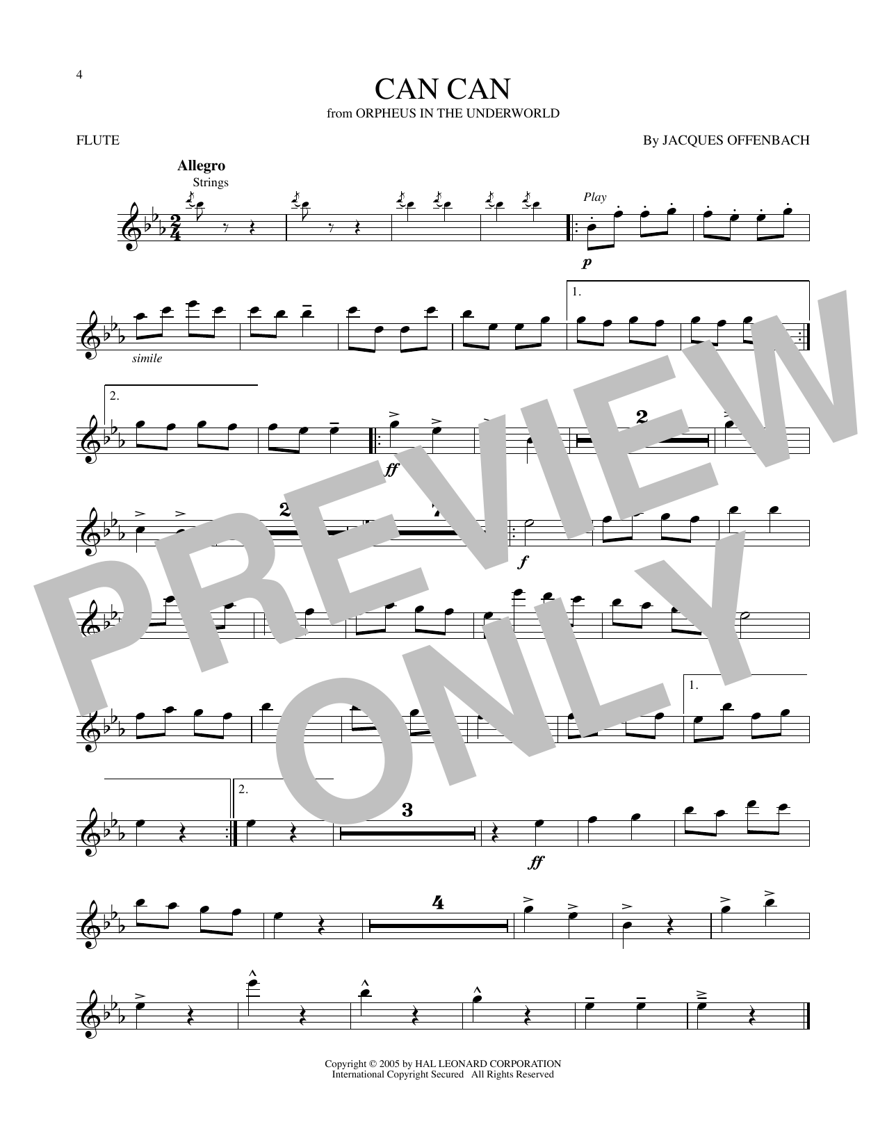 Can Can By Jacques Offenbach Sheet Music For Flute PlayAlong At Sheet Can Can By Jacques Offenbach Sheet Music For Flute PlayAlong At Sheet