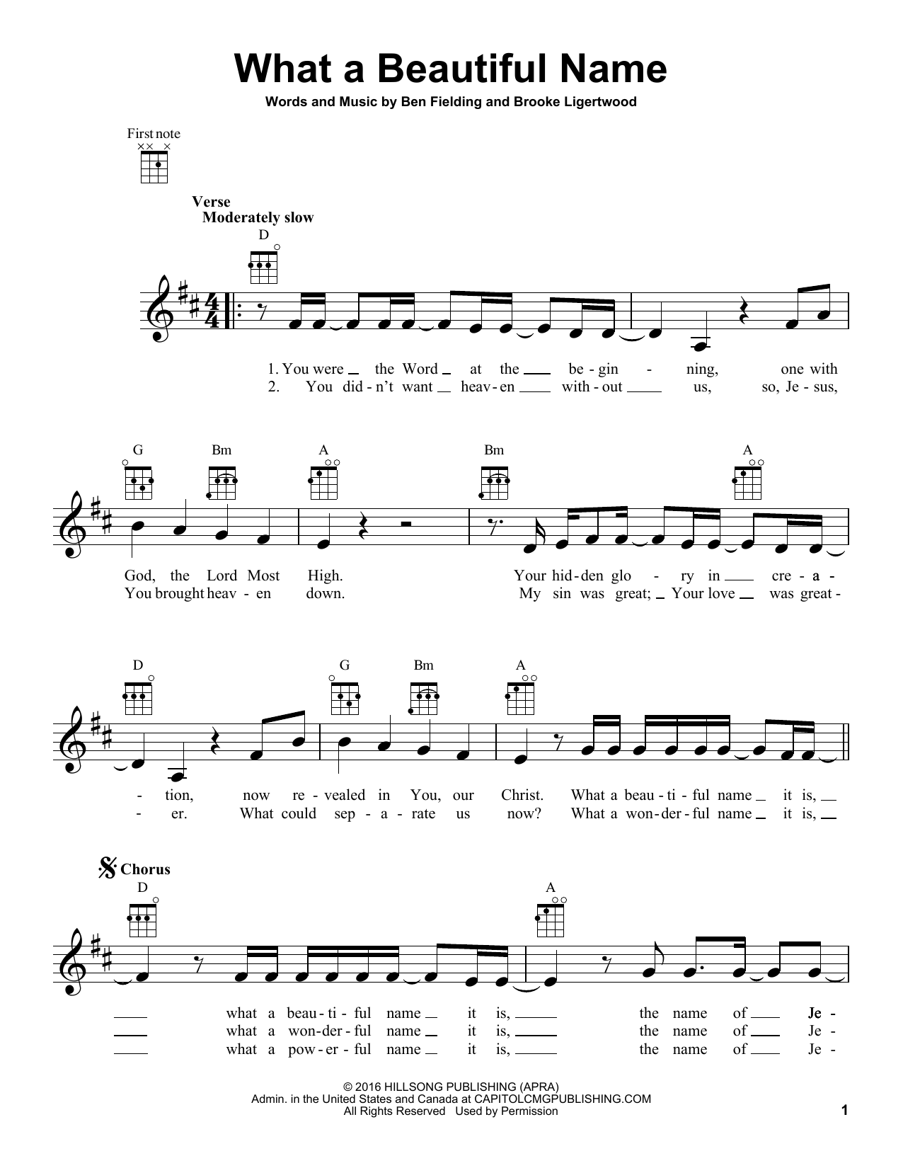 What A Beautiful Name By Hillsong Worship Ukulele Guitar Instructor