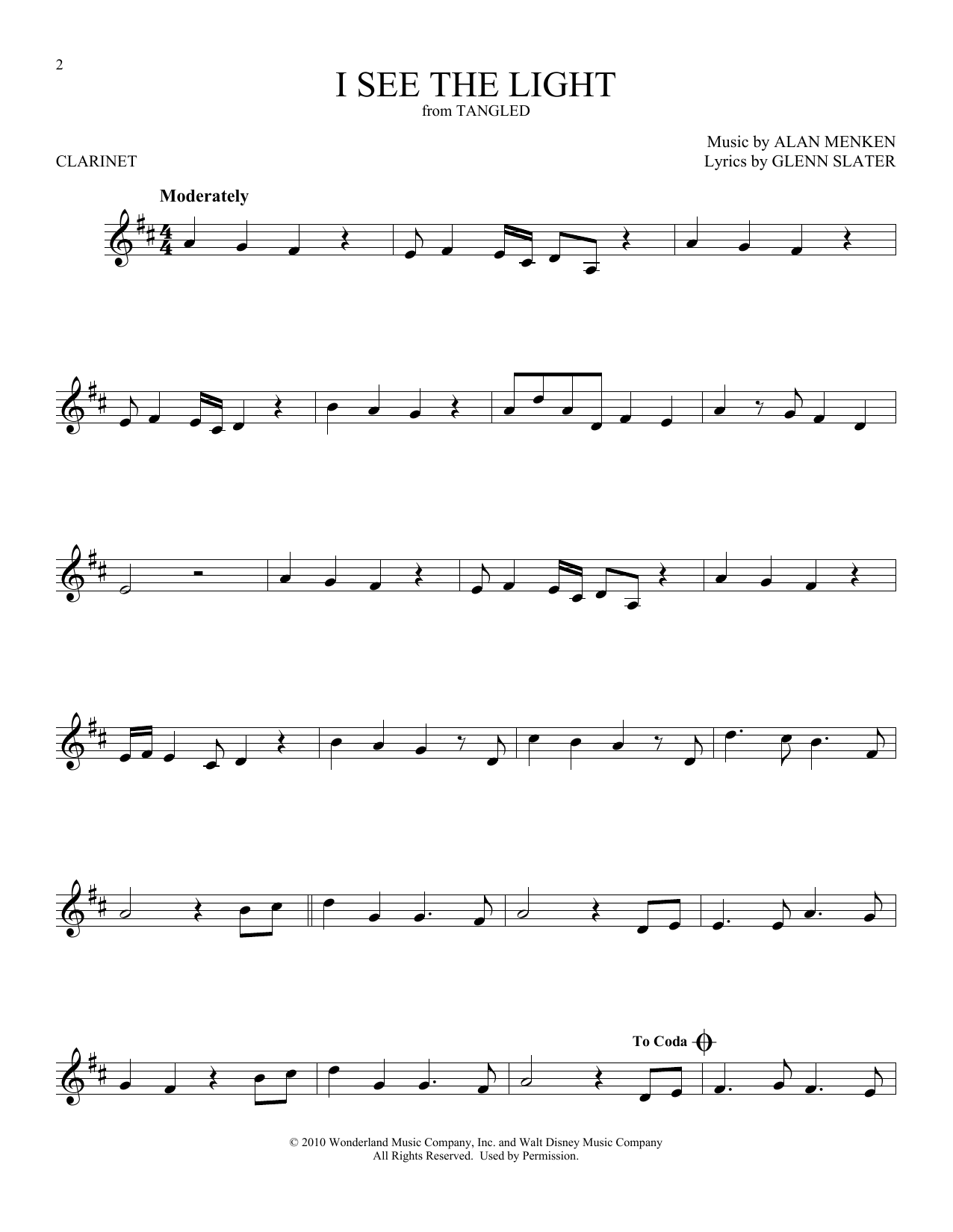 Disney Clarinet Sheet Music Easy Disney Clarinet Sheet Music Easy