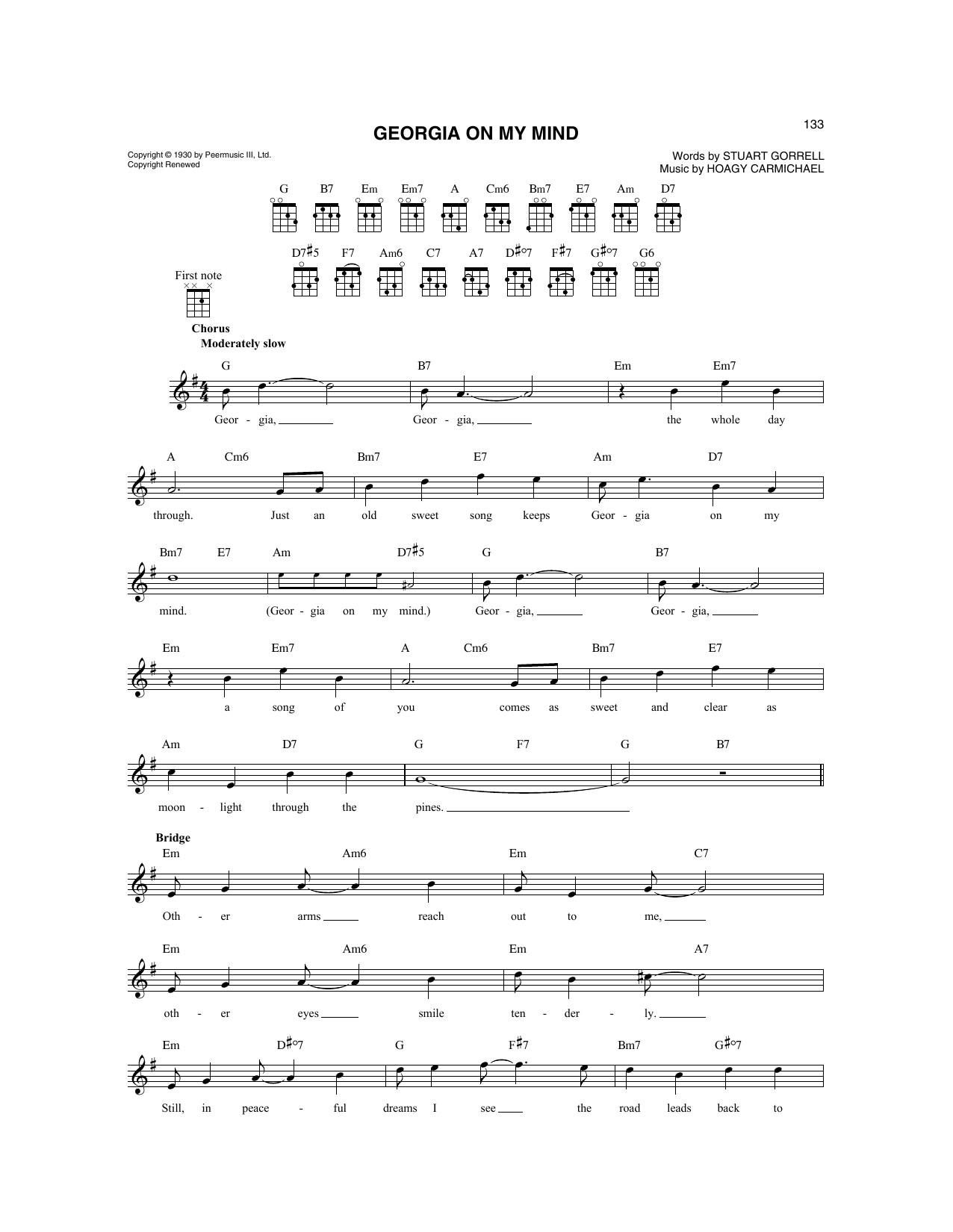 Georgia On My Mind by Ray Charles - Mandolin - Guitar Instructor