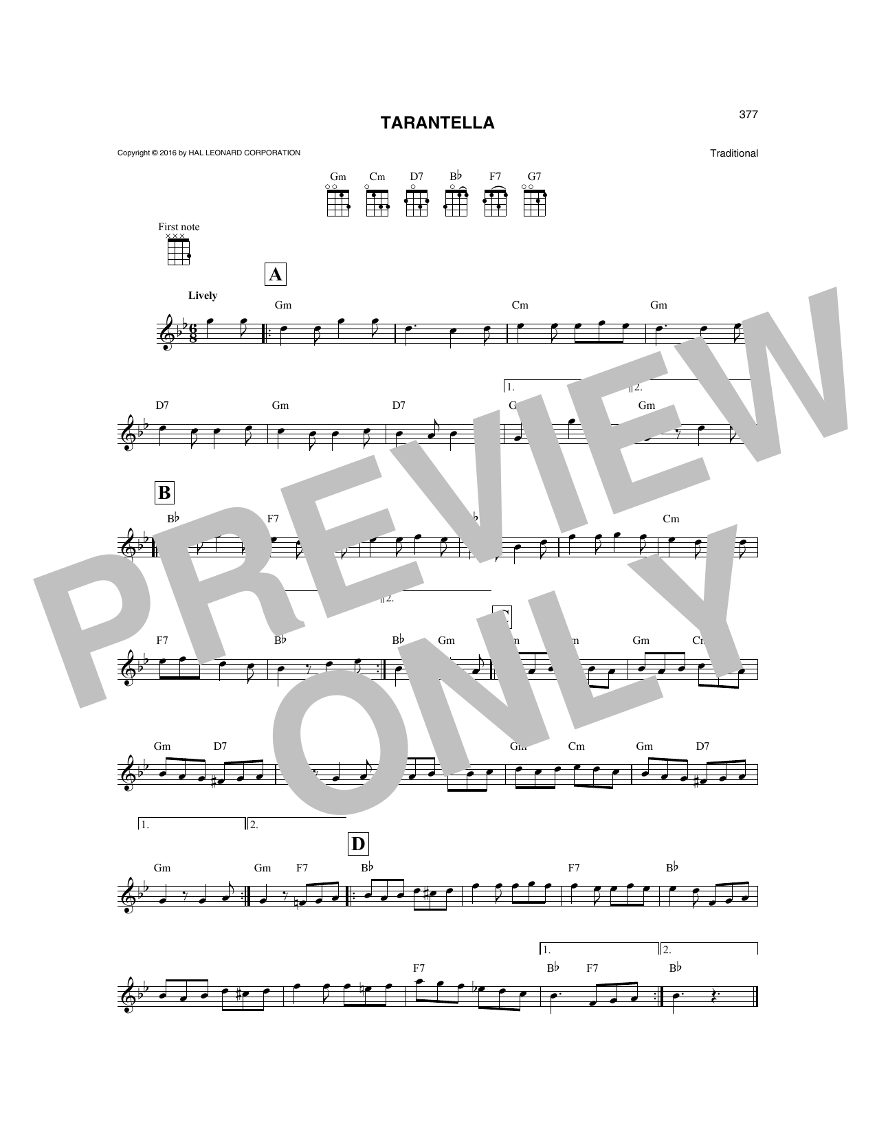 Tarantella by Traditional - Mandolin - Guitar Instructor