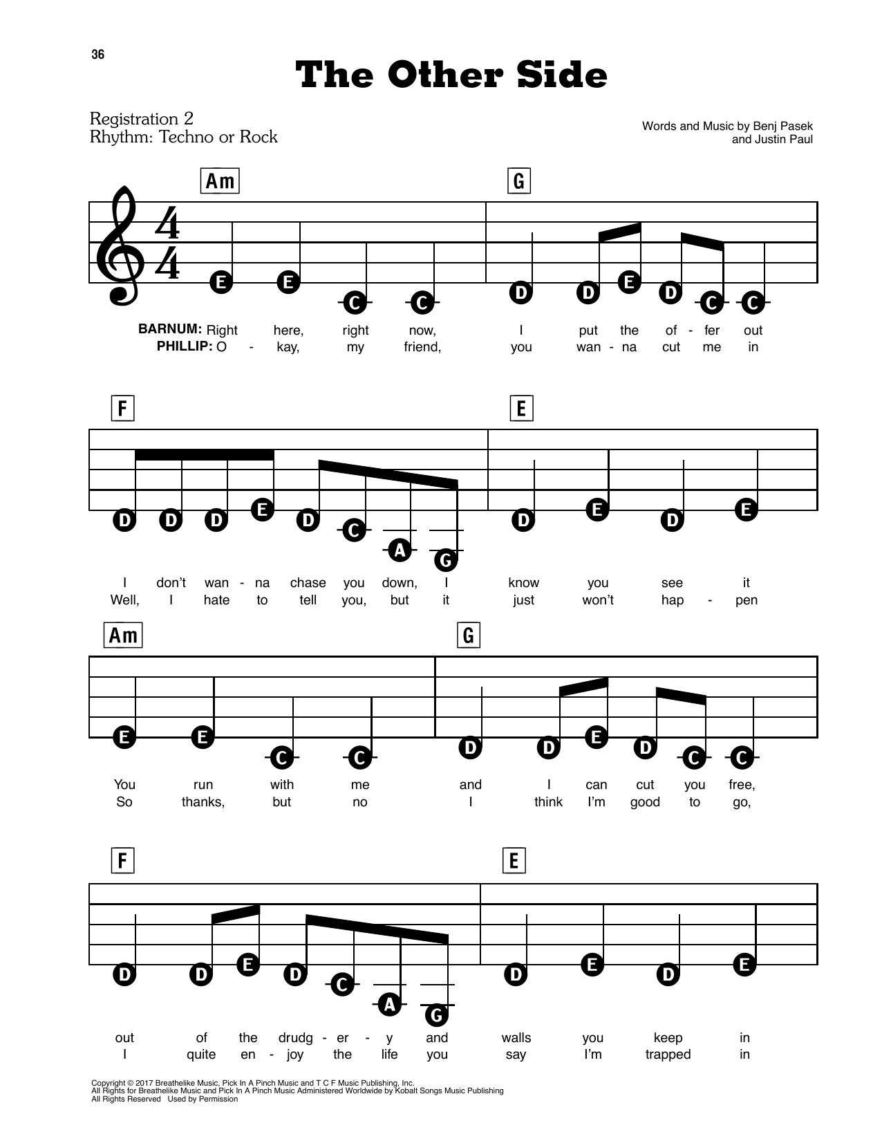 The Other Side from The Greatest Showman By Pasek Paul Sheet Music The Other Side from The Greatest Showman By Pasek Paul Sheet Music