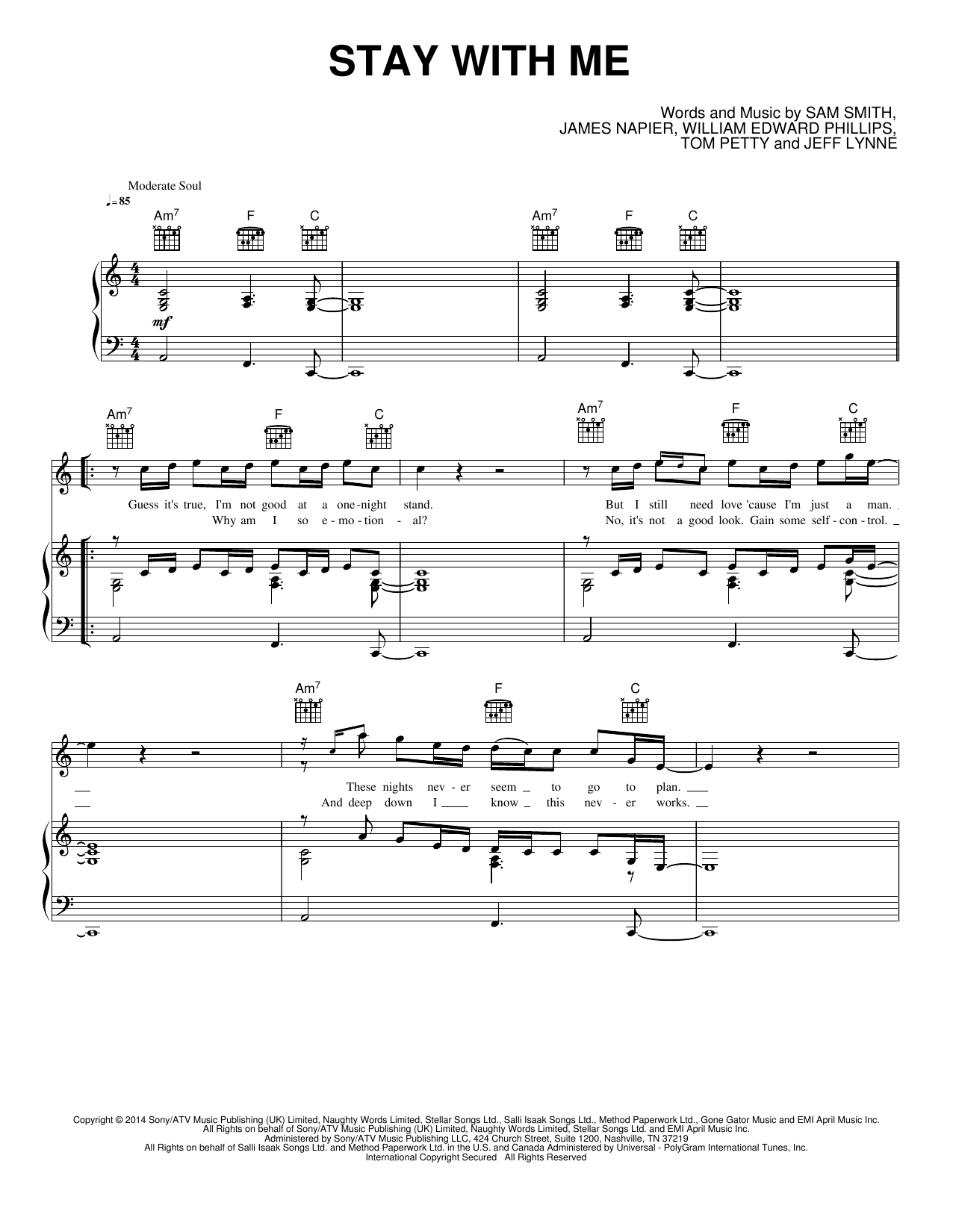 Stay Sheet Music | Rihanna | Piano, Vocal & Guitar Chords (Right-Hand ...