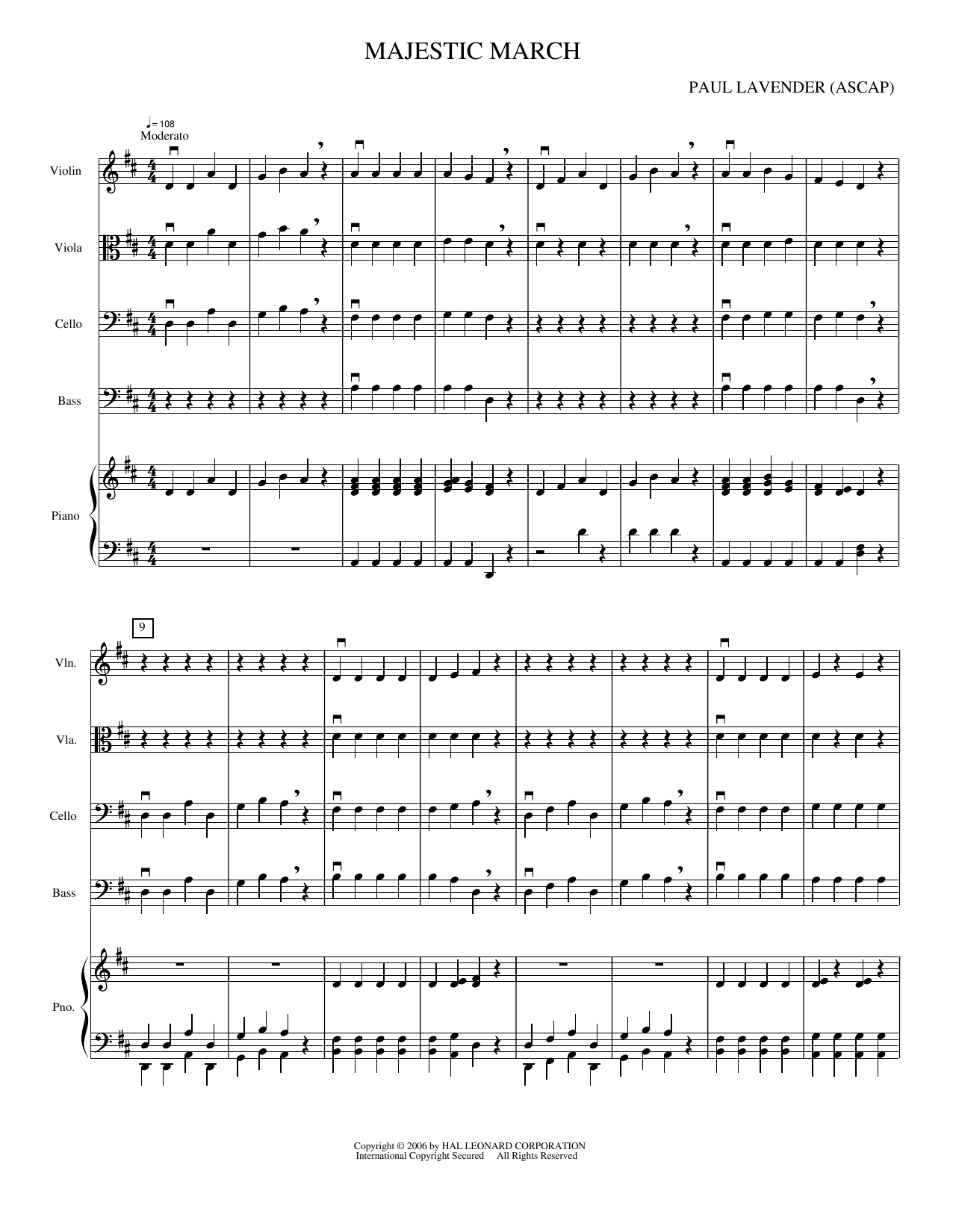 Majestic March Sheet Music | Paul Lavender | Orchestra