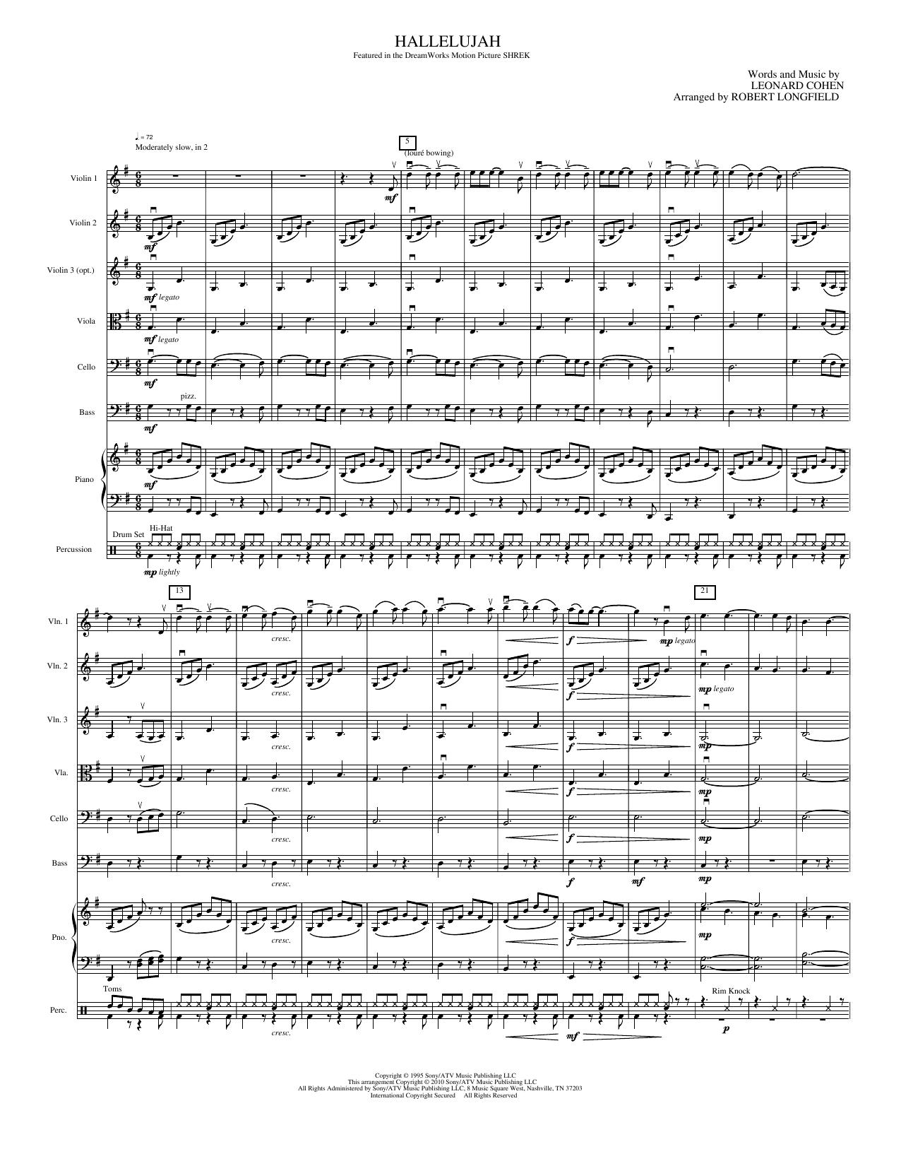 Hallelujah - Full Score Sheet Music | Robert Longfield | Orchestra