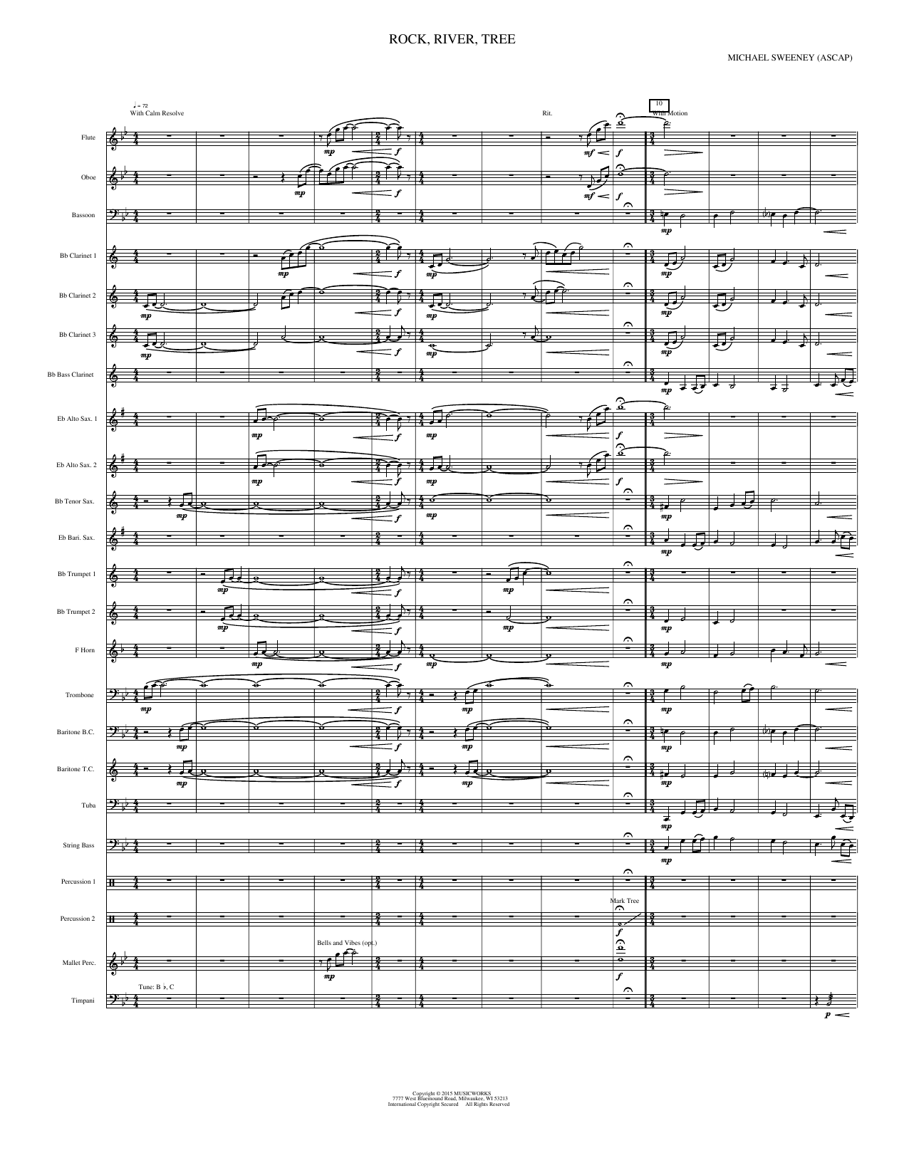 Rock, River, Tree - Full Score Sheet Music | Michael Sweeney | Concert Band