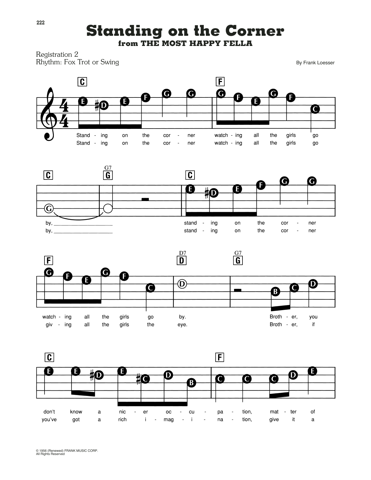 Standing On The Corner (from The Most Happy Fella) by The Four Lads ...