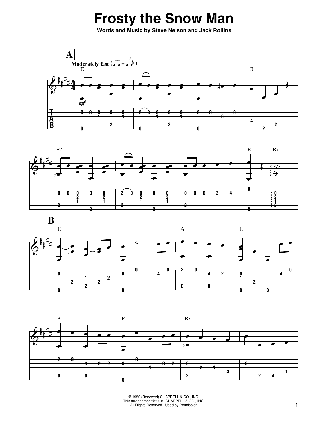 Frosty The Snow Man By Gene Autry Solo Guitar Guitar Instructor