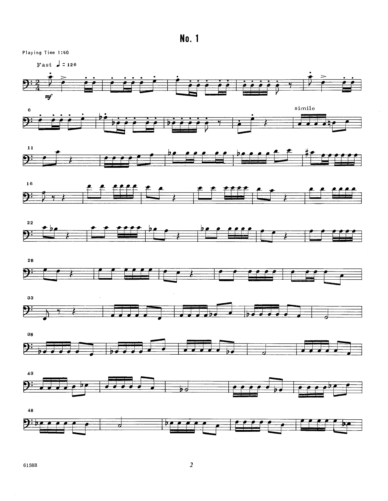 Unaccompanied Solos For Bass Trombone, Volume 3 Sheet Music | Tommy ...