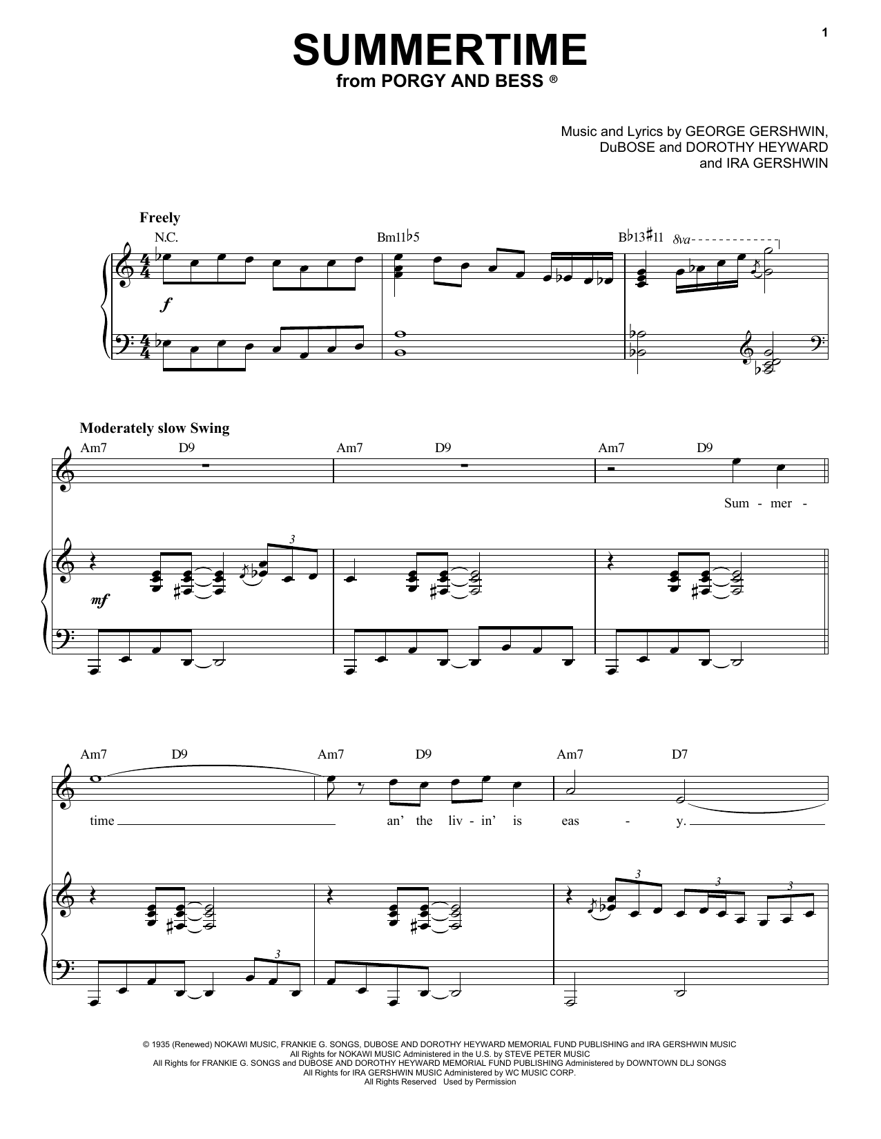 Summertime Jazz Version arr Brent Edstrom Sheet Music George Summertime Jazz Version arr Brent Edstrom Sheet Music George