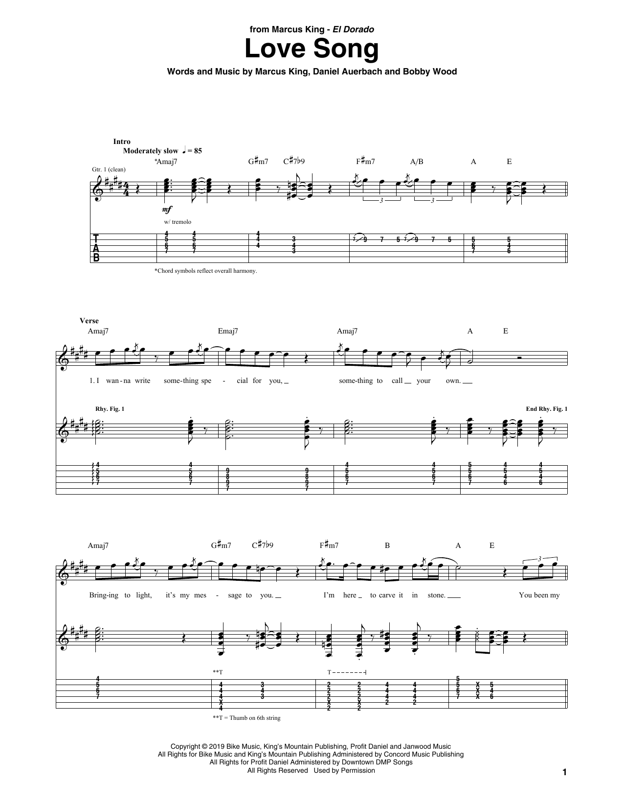 Love Song Partitions Marcus King Tablature Guitare Love Song Partitions Marcus King Tablature Guitare