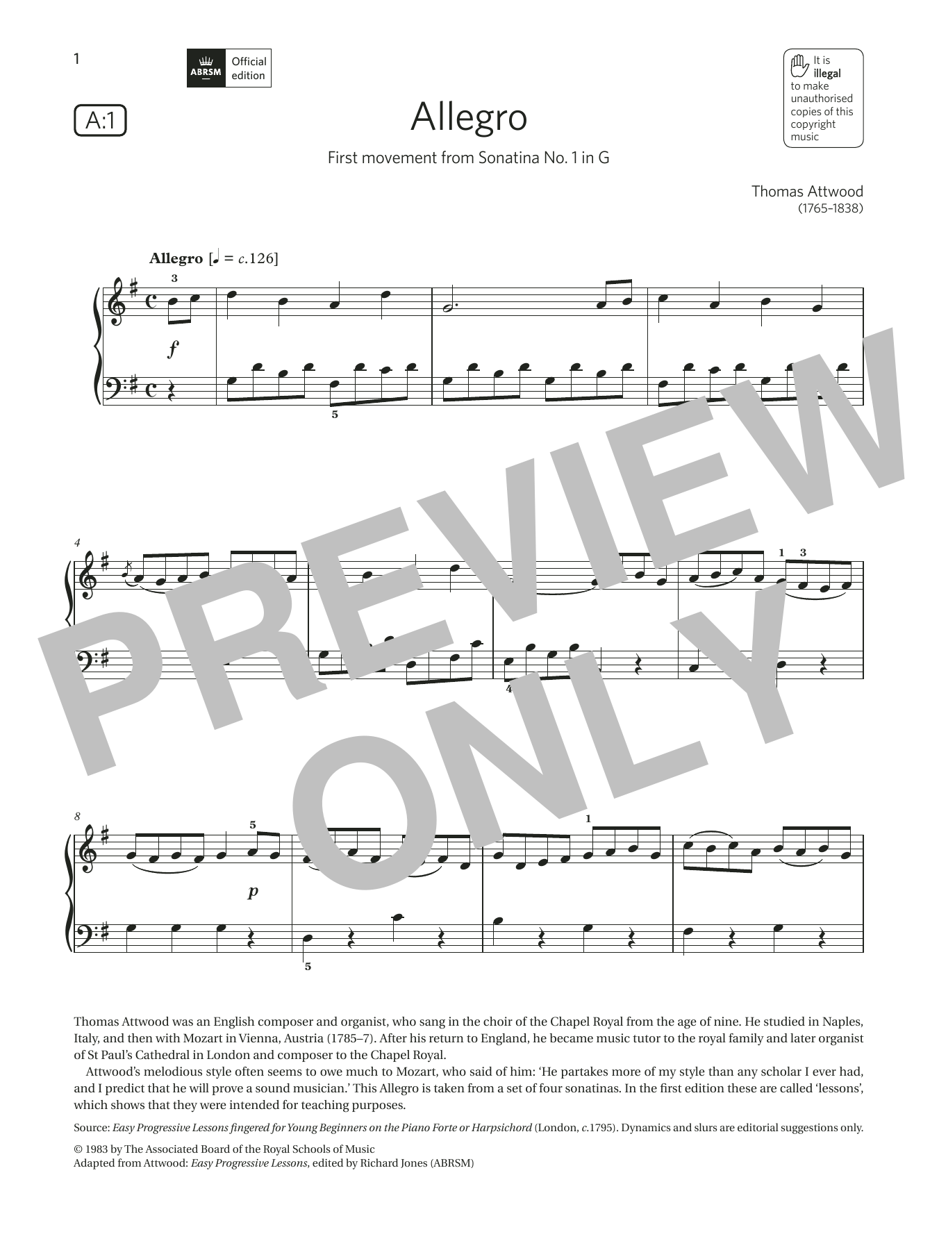 Allegro Grade 2 List A1 From The ABRSM Piano Syllabus 2021 2022