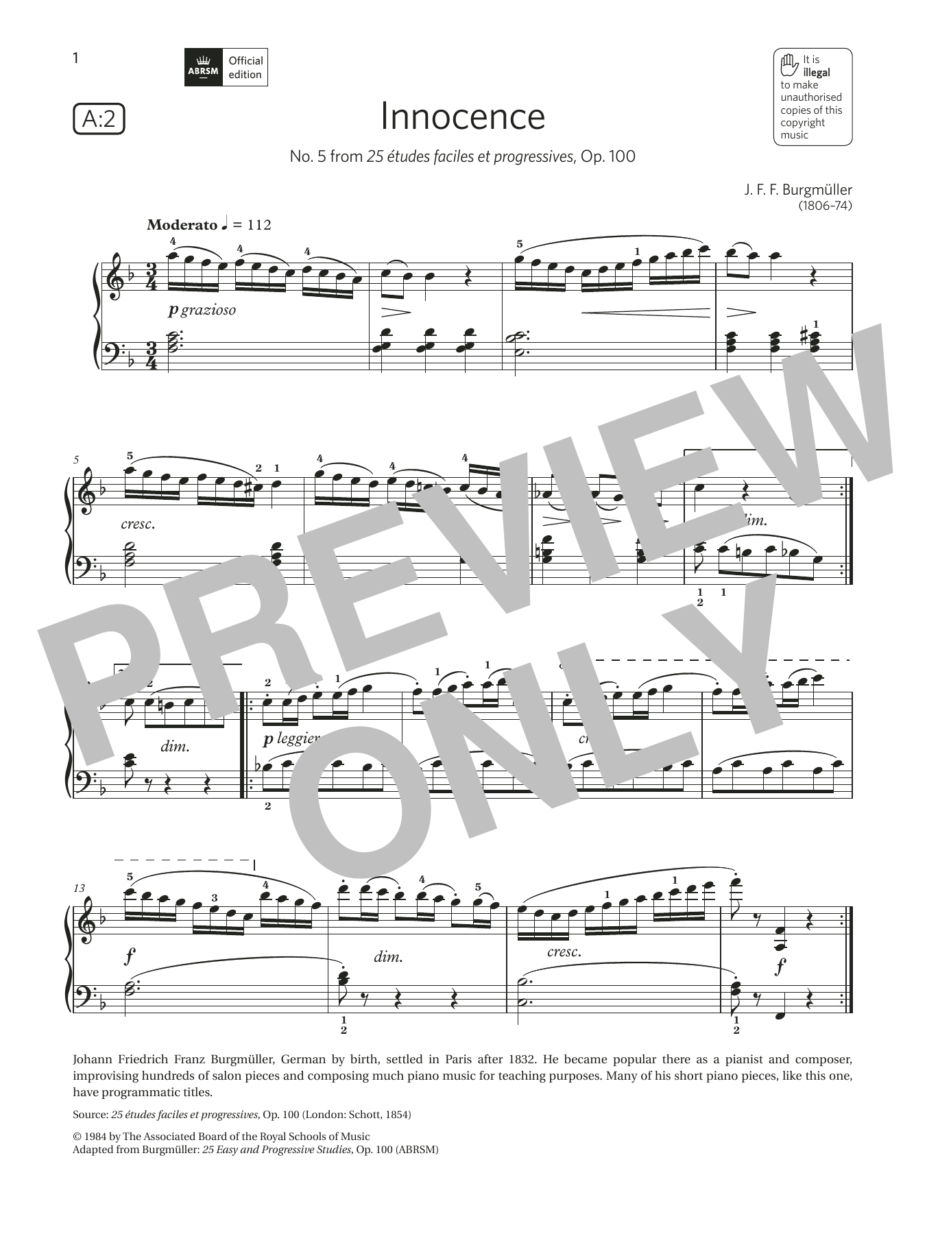 Innocence Grade 3 List A2 From The ABRSM Piano Syllabus 2021 2022 Innocence Grade 3 List A2 From The ABRSM Piano Syllabus 2021 2022