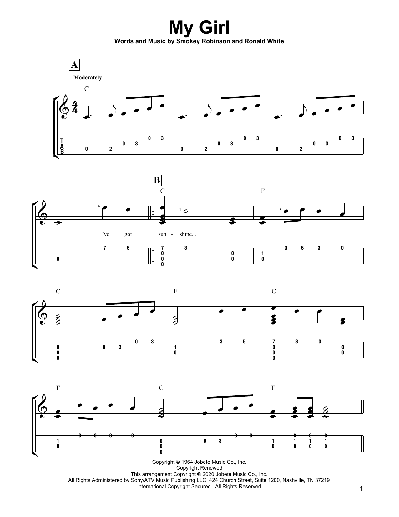My Girl By The Temptations Easy Ukulele with Tab Guitar Instructor My Girl By The Temptations Easy Ukulele with Tab Guitar Instructor