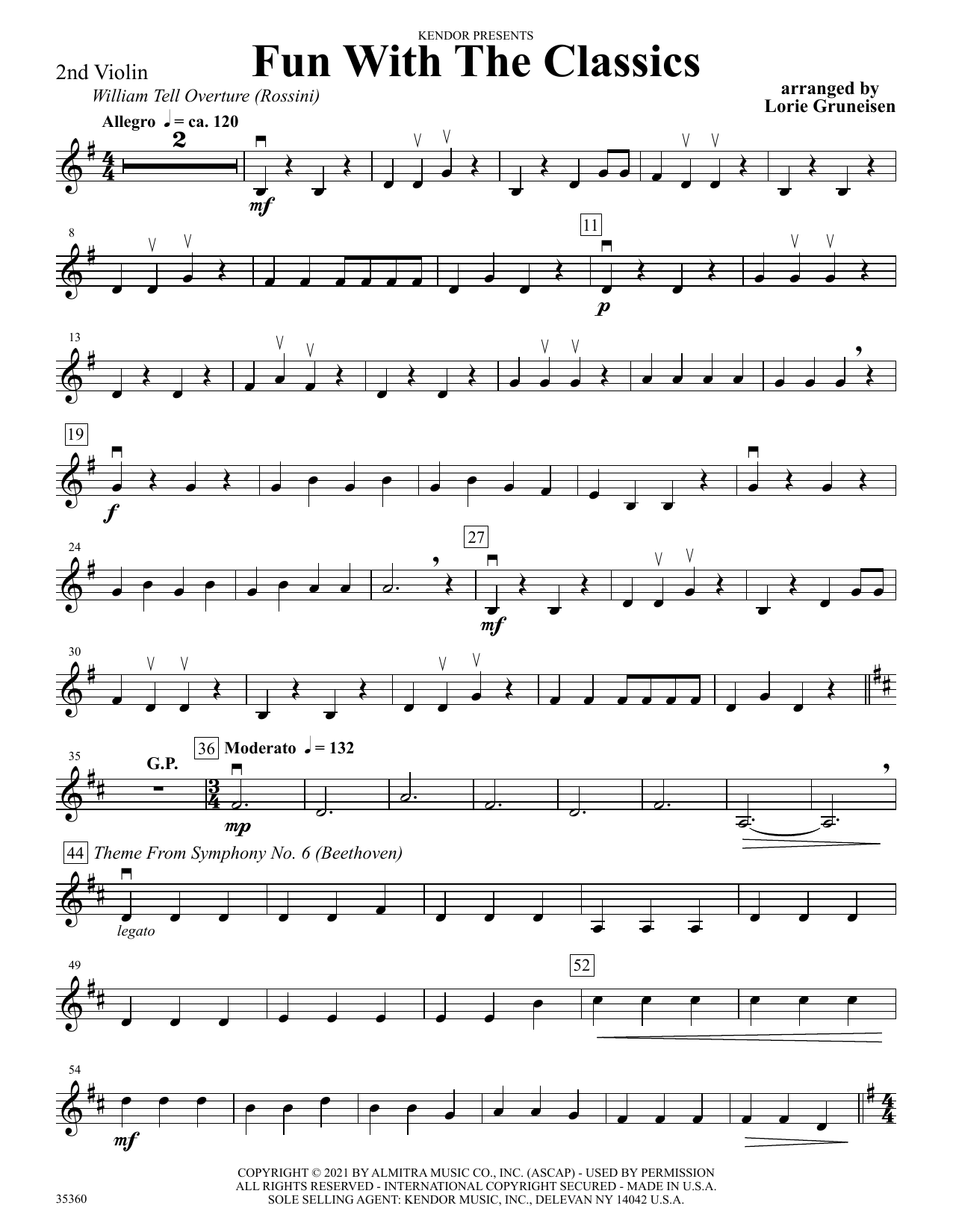 Fun With The Classics - 2nd Violin Sheet Music | Lorie Gruneisen ...