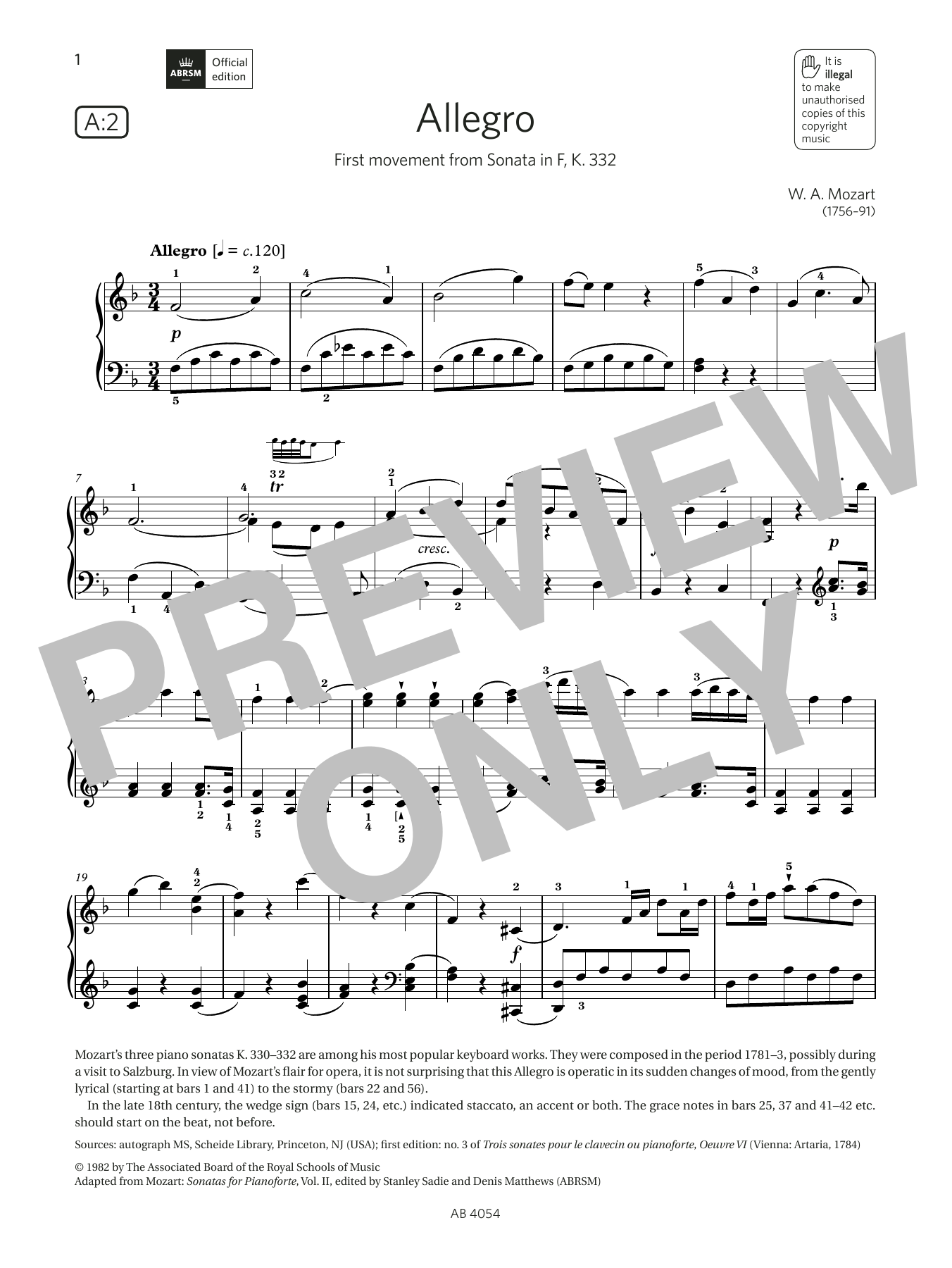 Allegro Grade 8 List A2 From The ABRSM Piano Syllabus 2023 2024