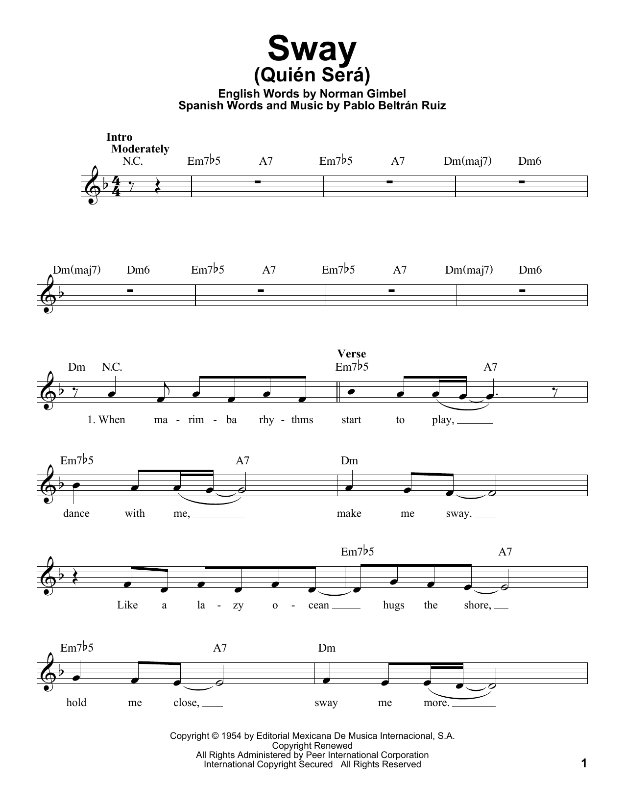 Sway Quien Sera By Michael Bubl Sheet Music For Pro Vocal At Sheet