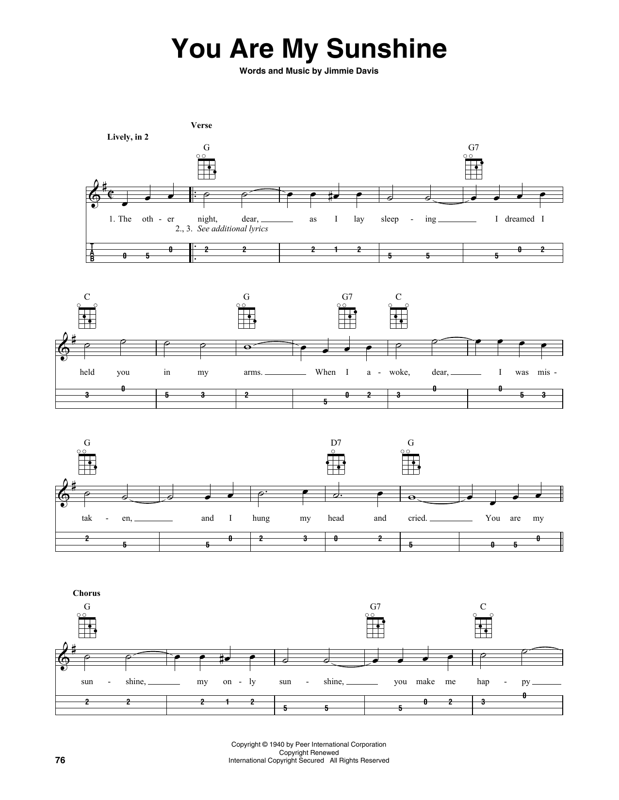 You Are My Sunshine by Jimmie Davis - Mandolin - Guitar Instructor