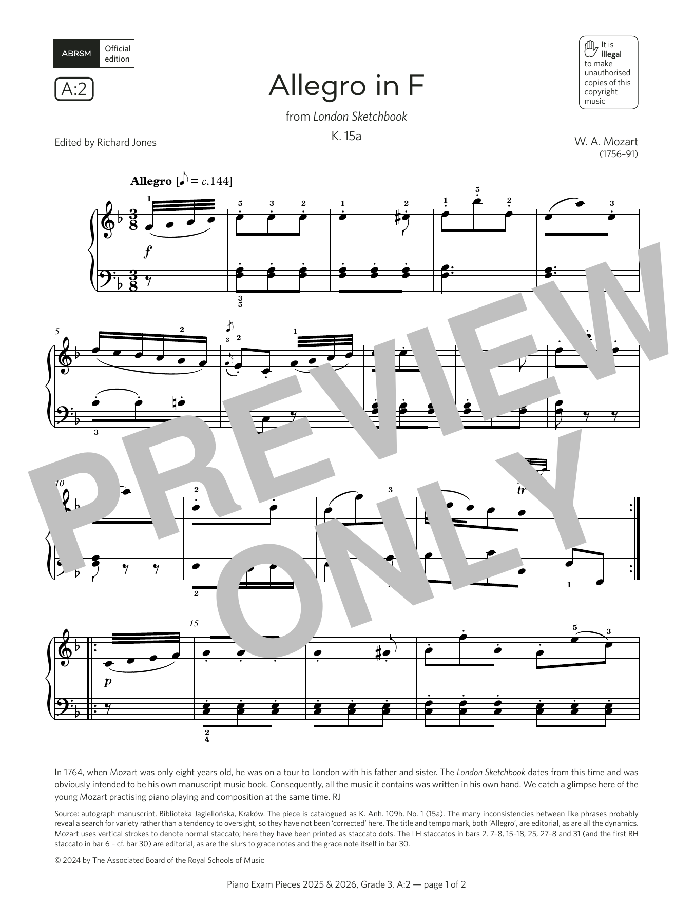 Allegro In F Grade 3 List A2 From The ABRSM Piano Syllabus 2025 Allegro In F Grade 3 List A2 From The ABRSM Piano Syllabus 2025