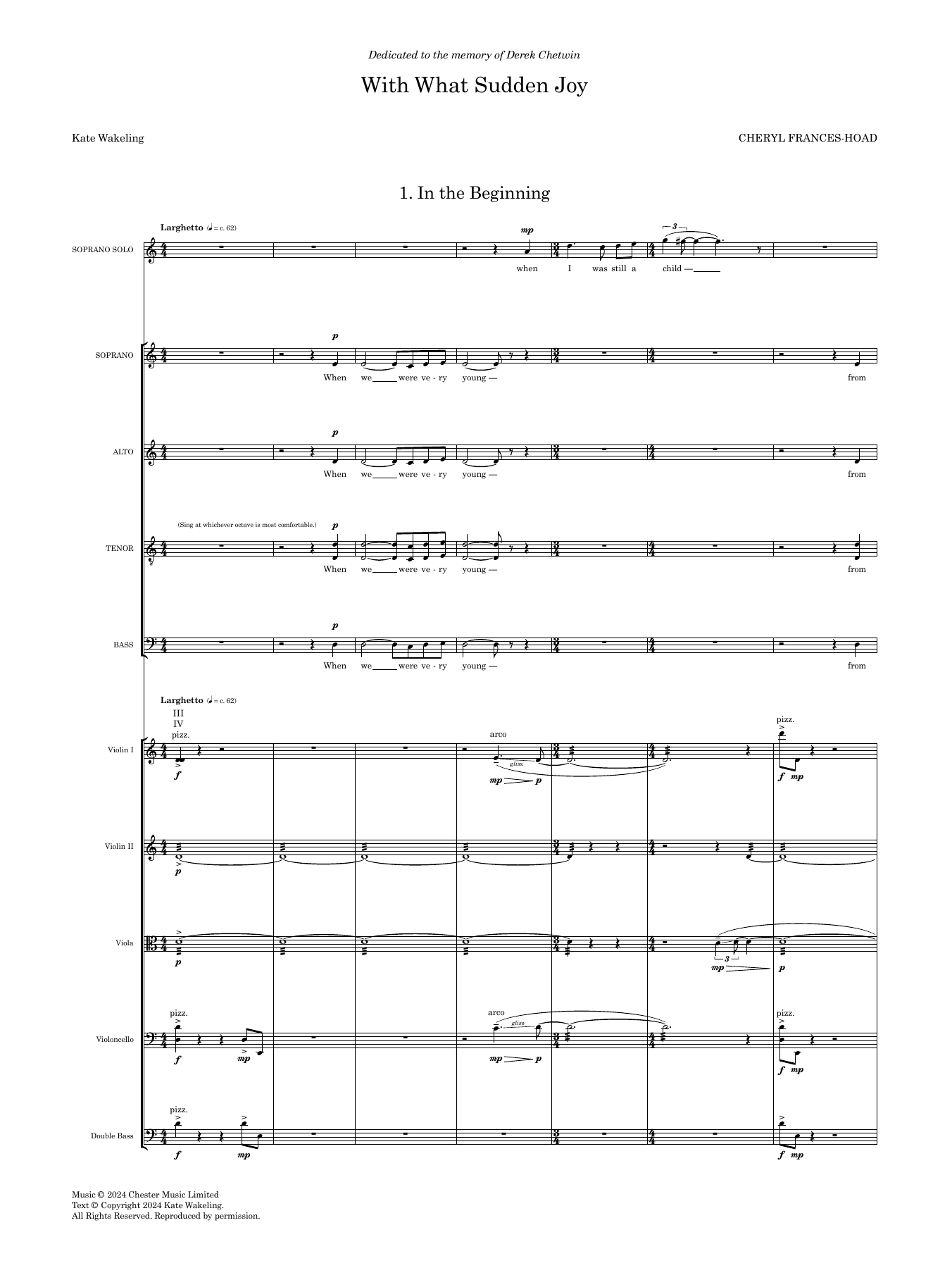 With What Sudden Joy - Study Score by Cheryl Frances-Hoad Sheet Music ...