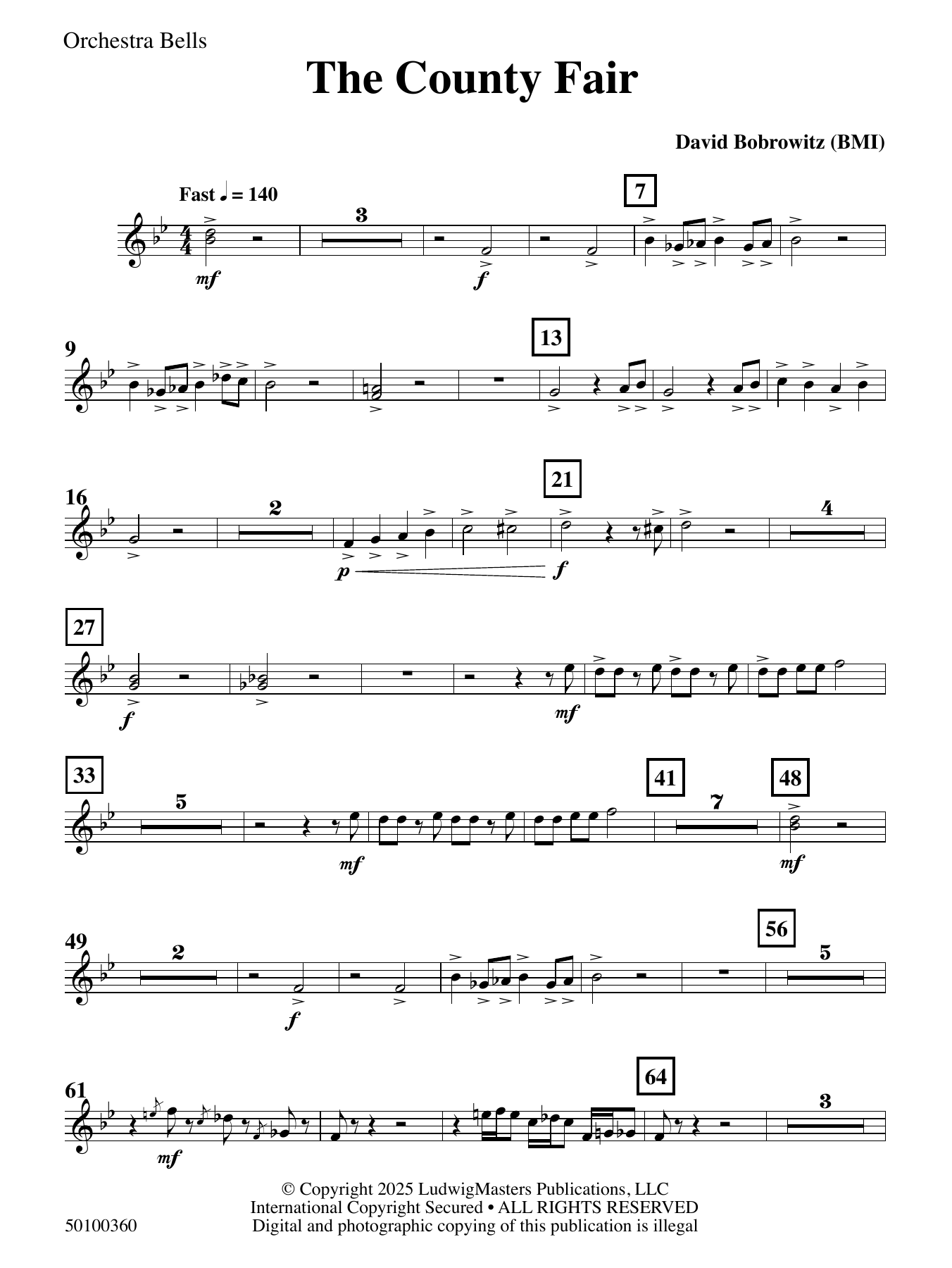 The County Fair - Orchestra Bells by David Bobrowitz Sheet Music for ...