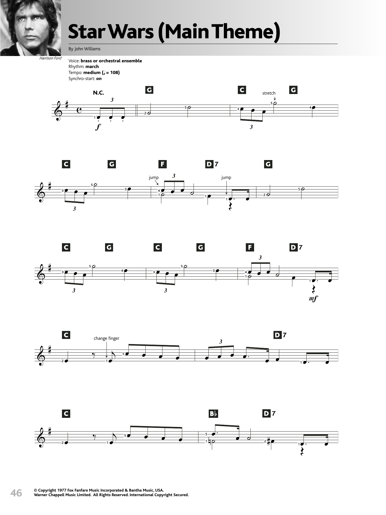 Star Wars (Main Theme) by John Williams Sheet Music for Lead Sheet ...