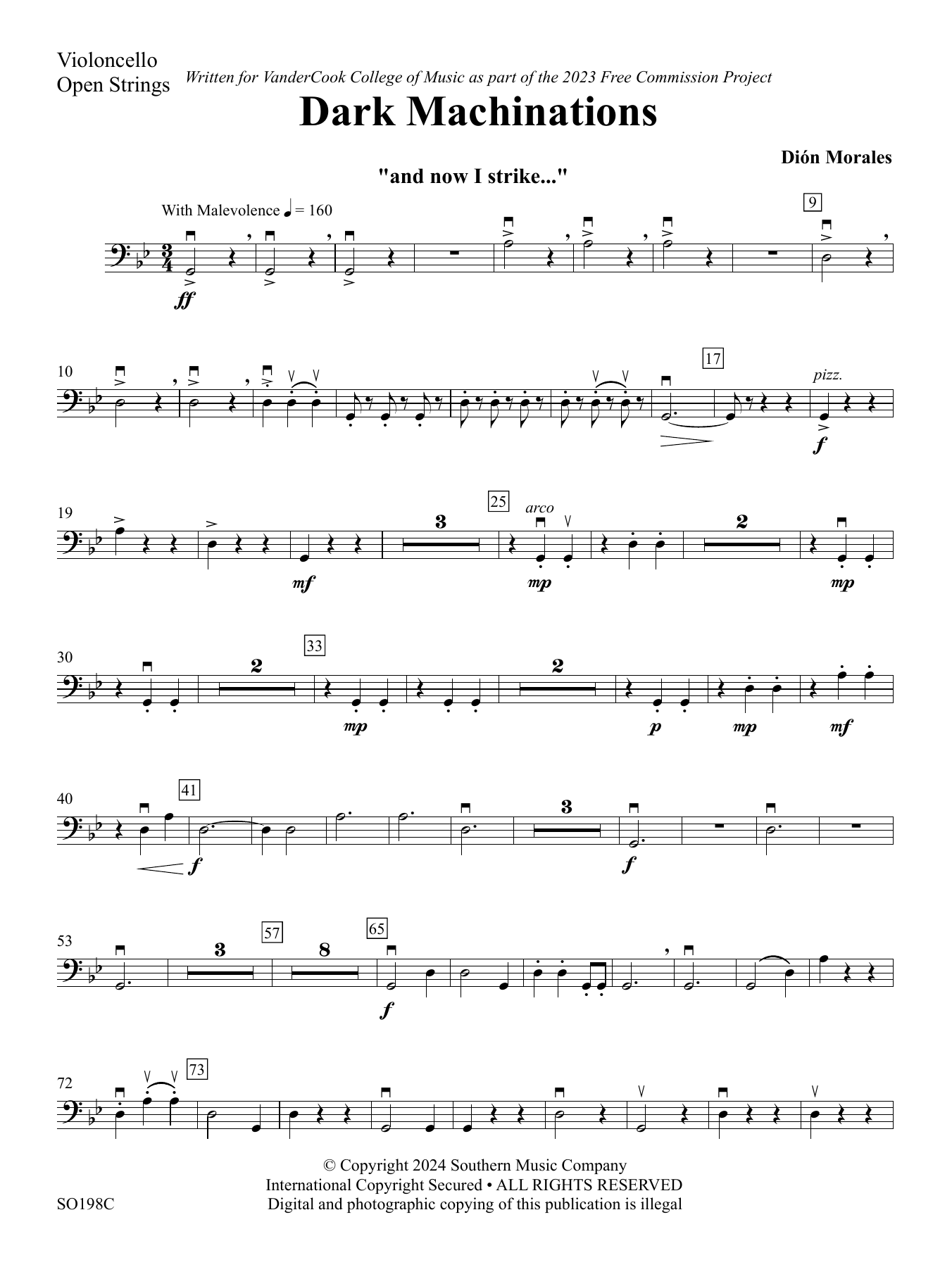 Dark Machinations - Cello por Dion Morales Partituras para Orquesta en ...