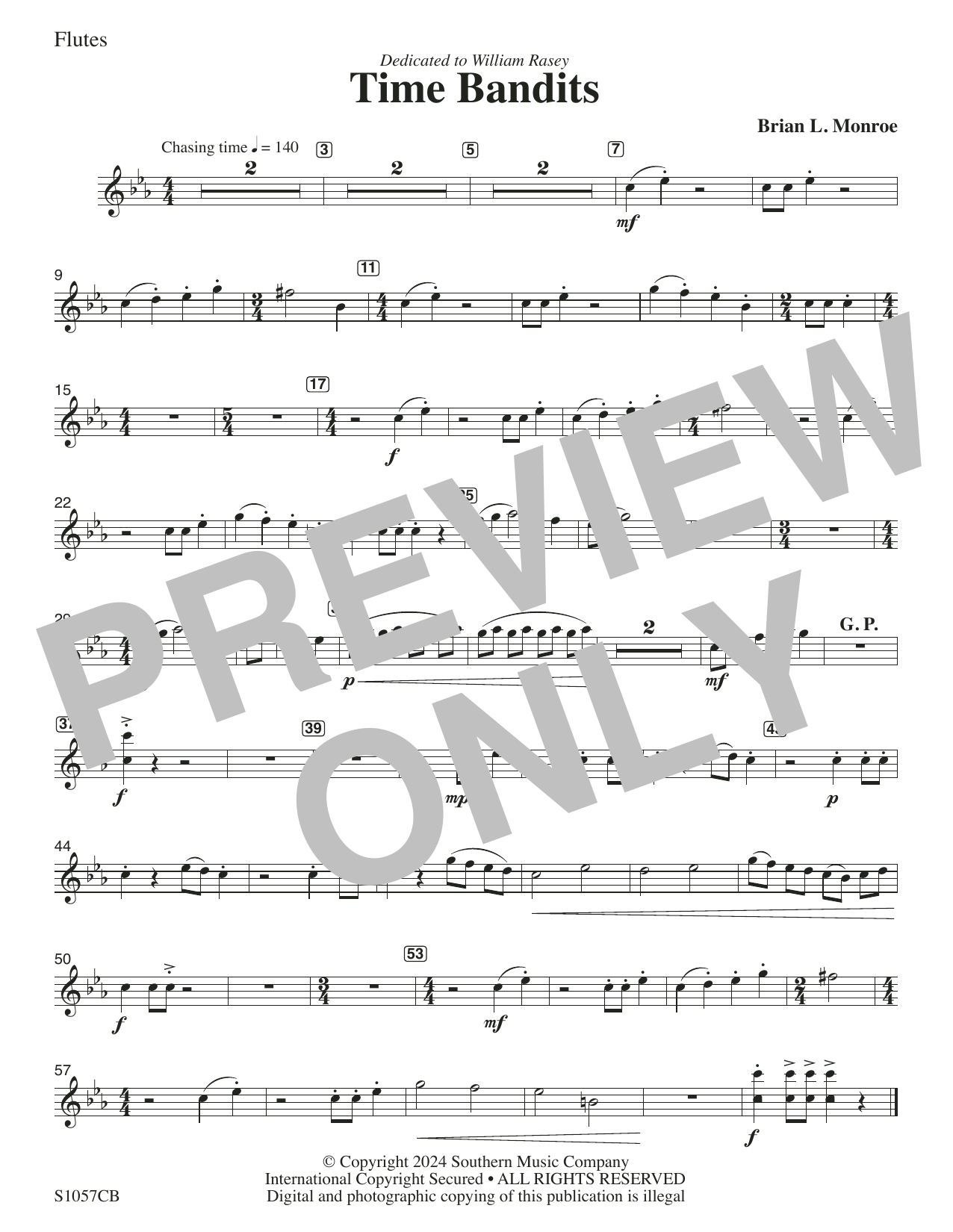 Time Bandits - Flute par Brian Monroe Partitions pour Orchestre d ...