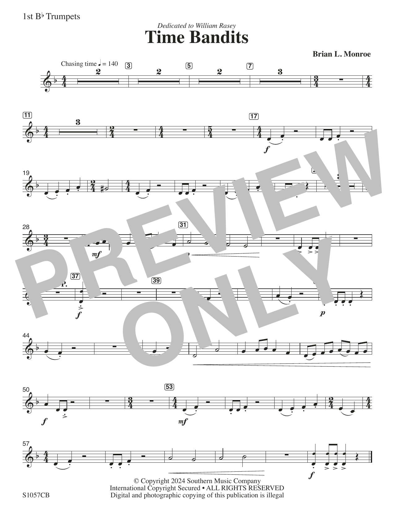 Time Bandits - Trumpet 1 by Brian Monroe Sheet Music for Concert Band ...