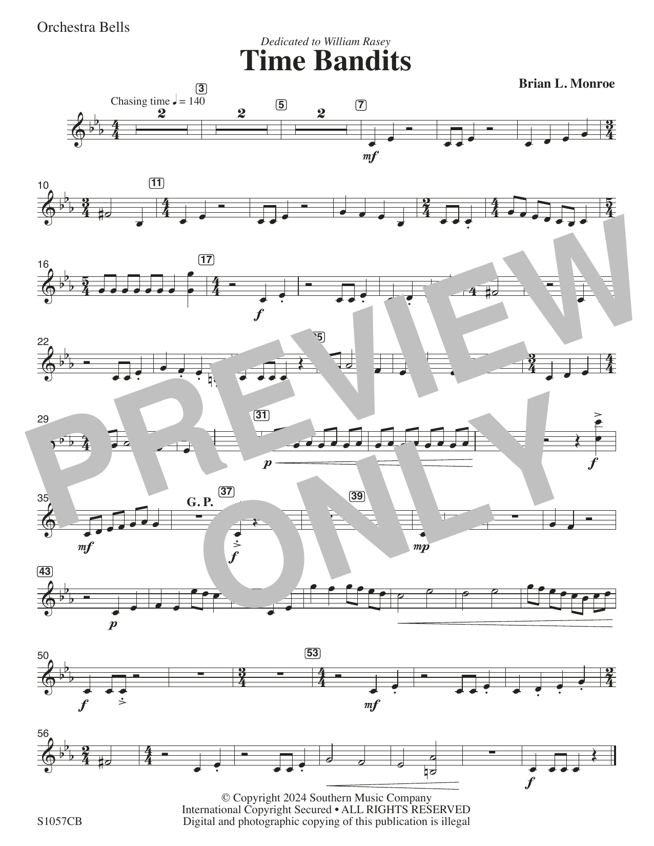 Time Bandits - Orchestra Bells by Brian Monroe Sheet Music for Concert ...