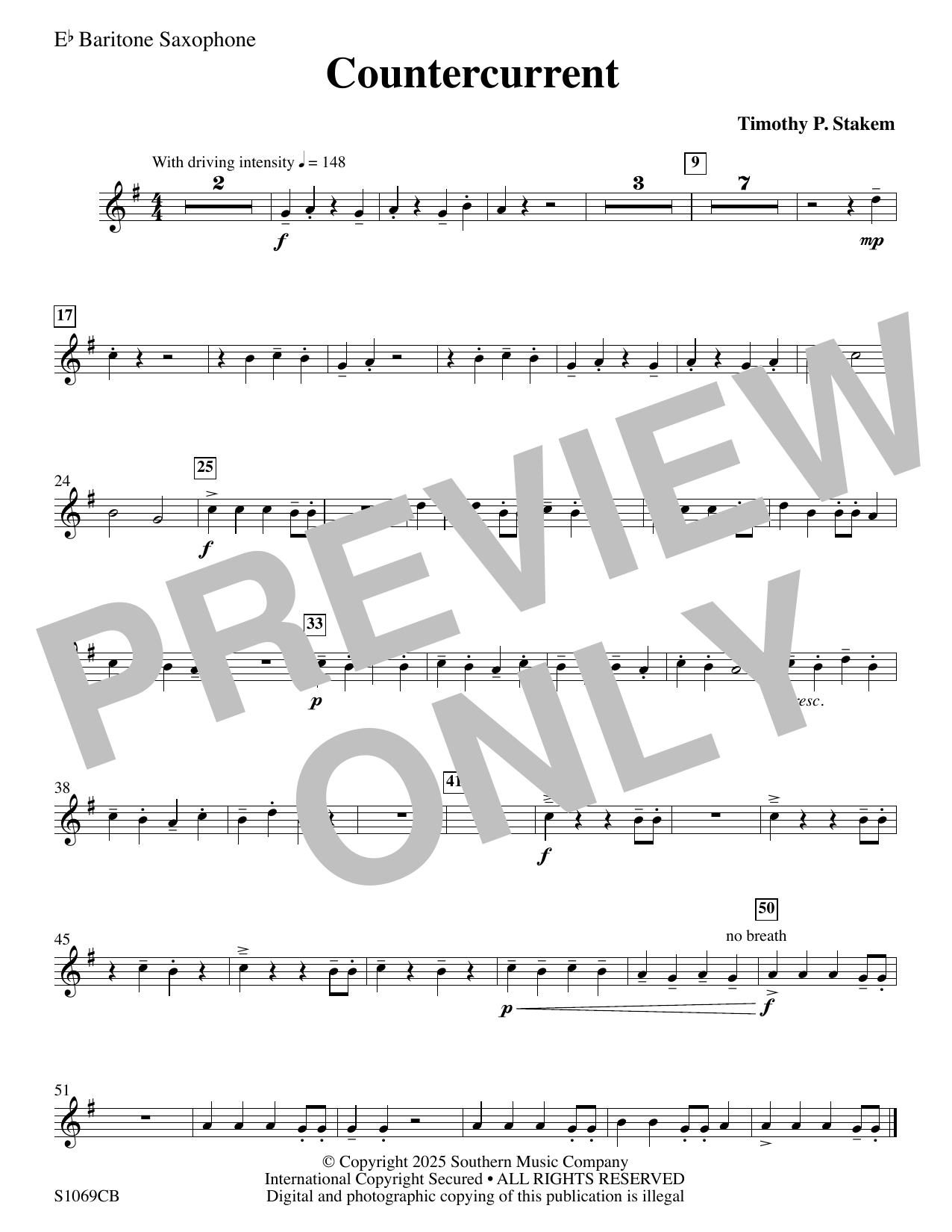 Countercurrent - Clarinet 1 by Timothy P. Stakem Sheet Music for ...