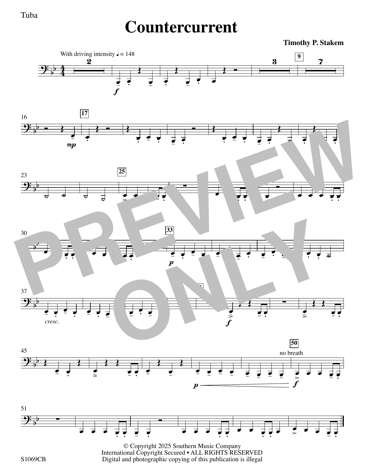Countercurrent - Bb Contrabass Clarinet by Timothy P. Stakem Sheet ...