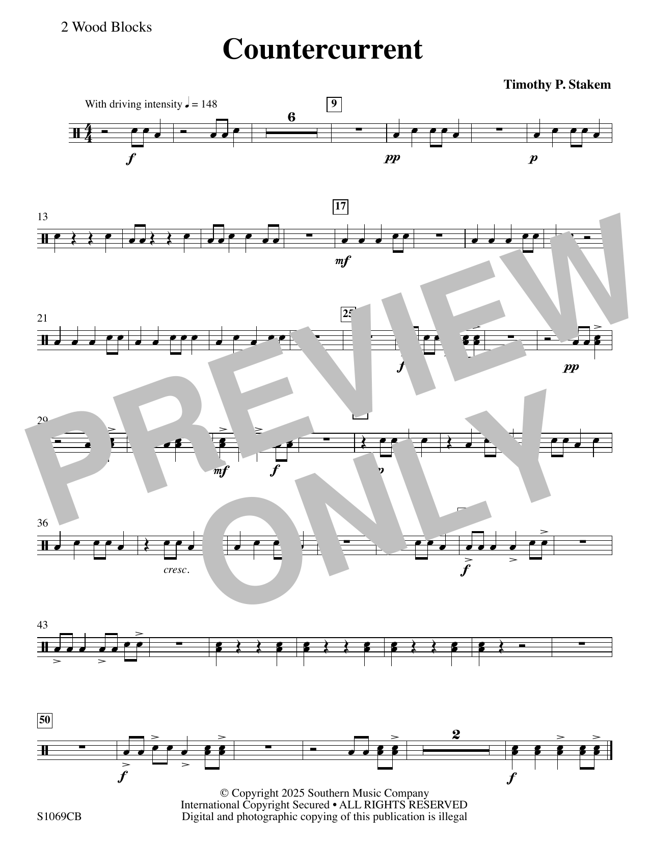 Countercurrent - Trumpet 1 by Timothy P. Stakem Sheet Music for Concert ...