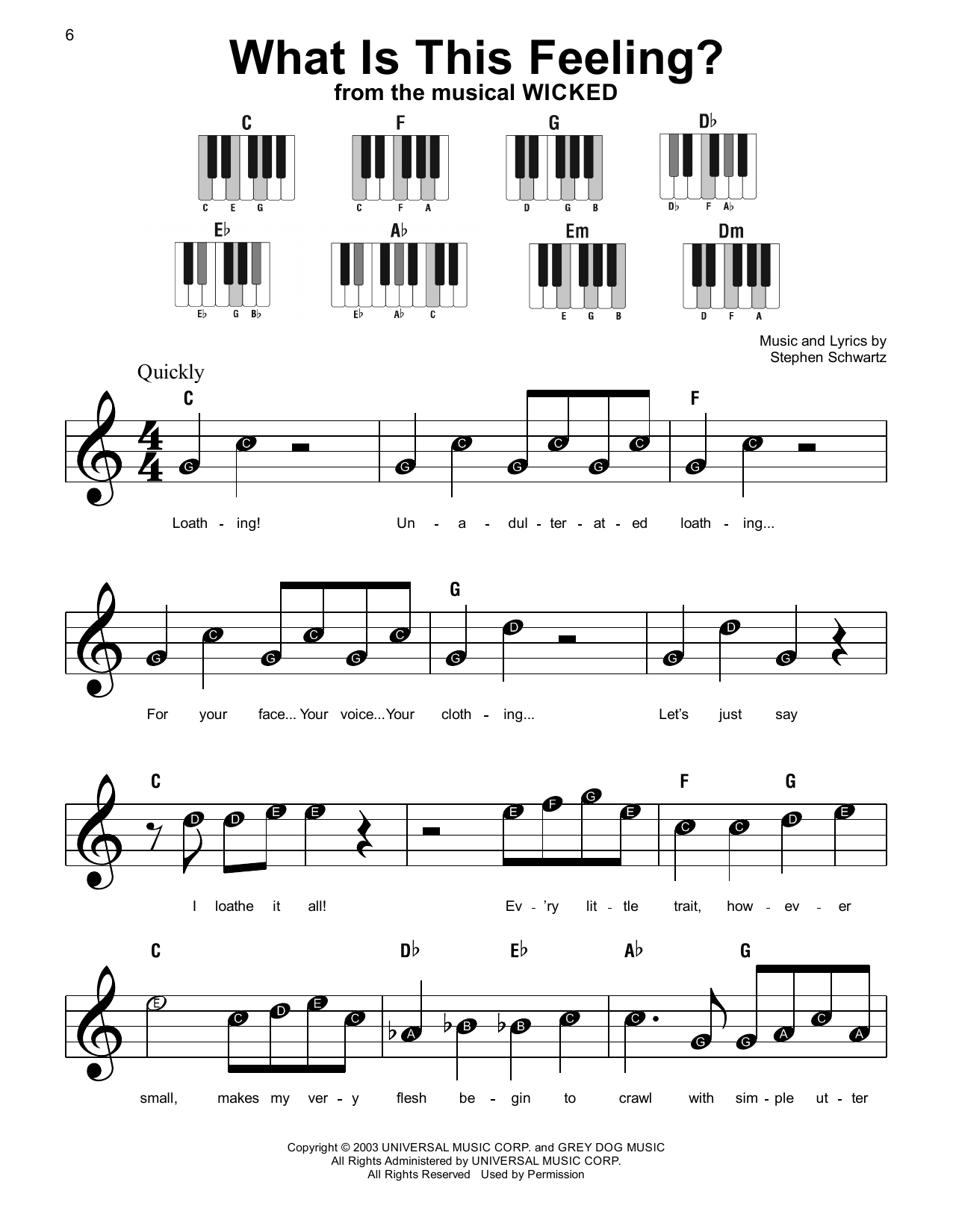 What Is This Feeling? (from Wicked) by Stephen Schwartz Sheet Music for ...