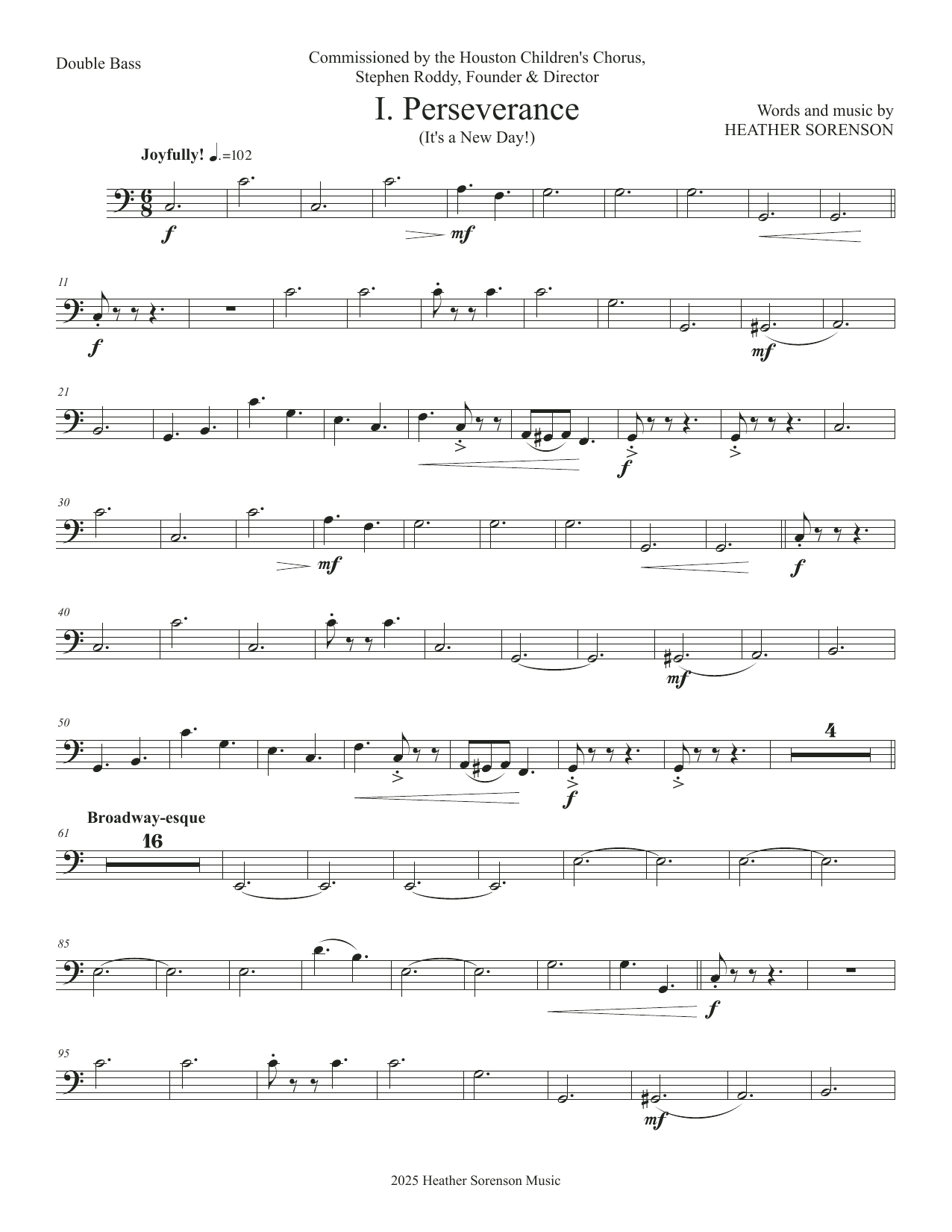 Lessons Learned from Kids - Double Bass por Heather Sorenson Partituras ...