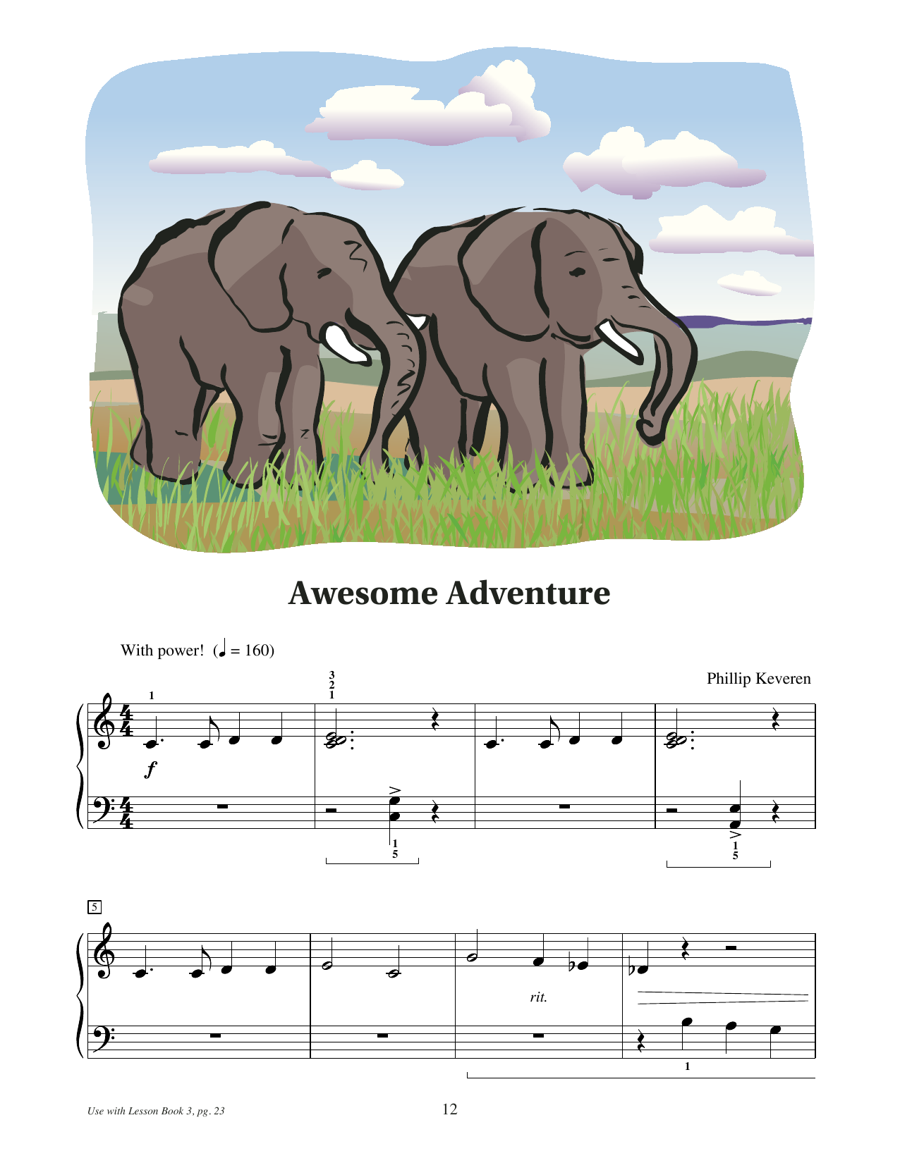 Awesome Adventure by Phillip Keveren Sheet Music for Educational Piano ...