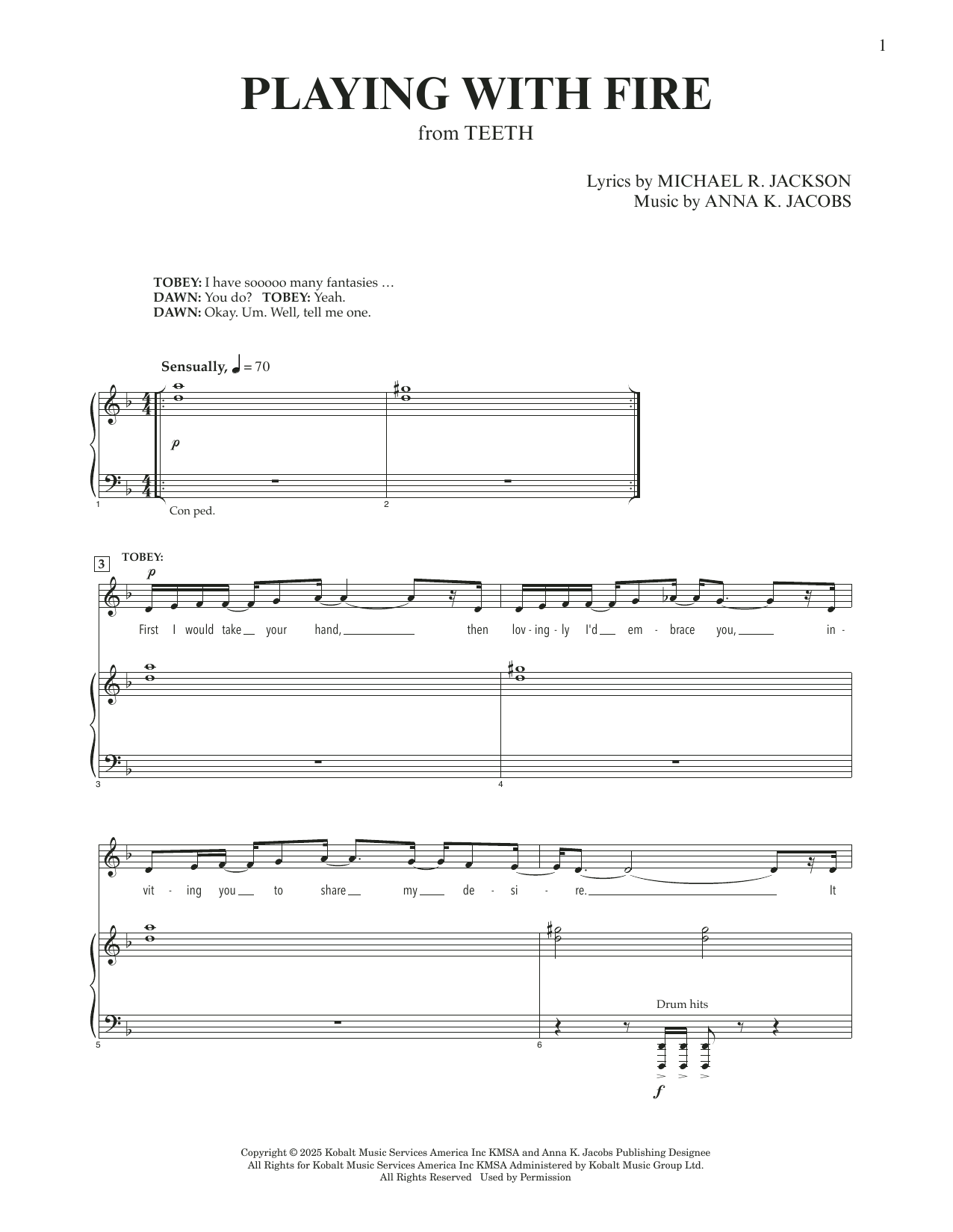 Playing With Fire (from Teeth) von Anna K. Jacobs and Michael R ...