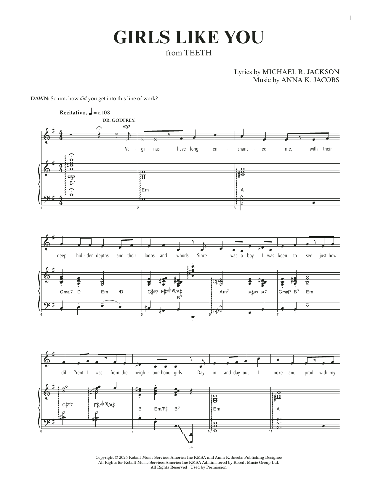 Girls Like You (from Teeth) von Anna K. Jacobs and Michael R. Jackson ...