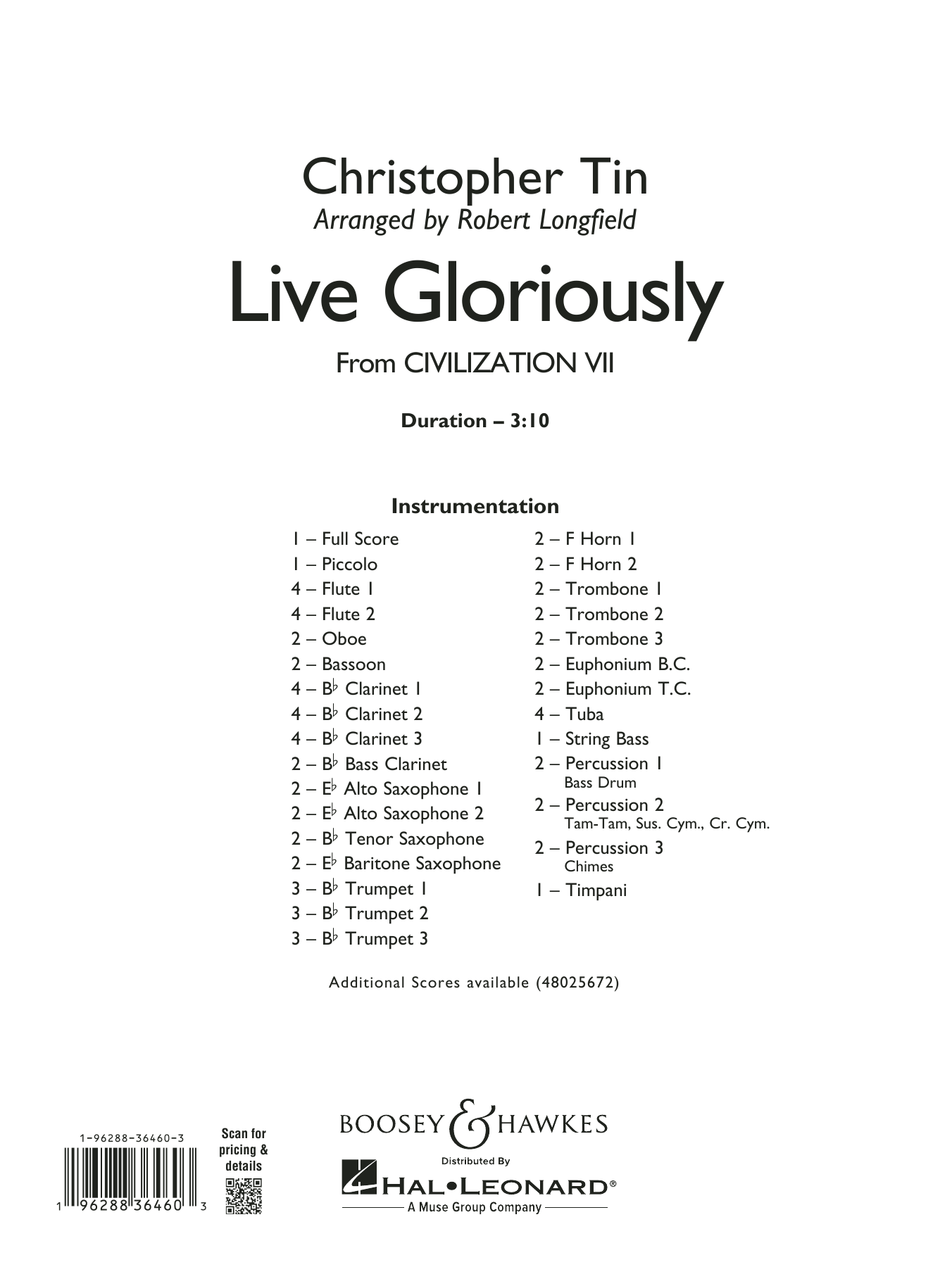 Live Gloriously (from Civilization VII) (arr. Robert Longfield ...