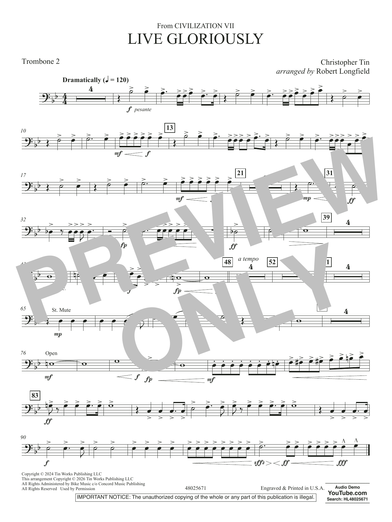 Live Gloriously (from Civilization VII) (arr. Robert Longfield ...