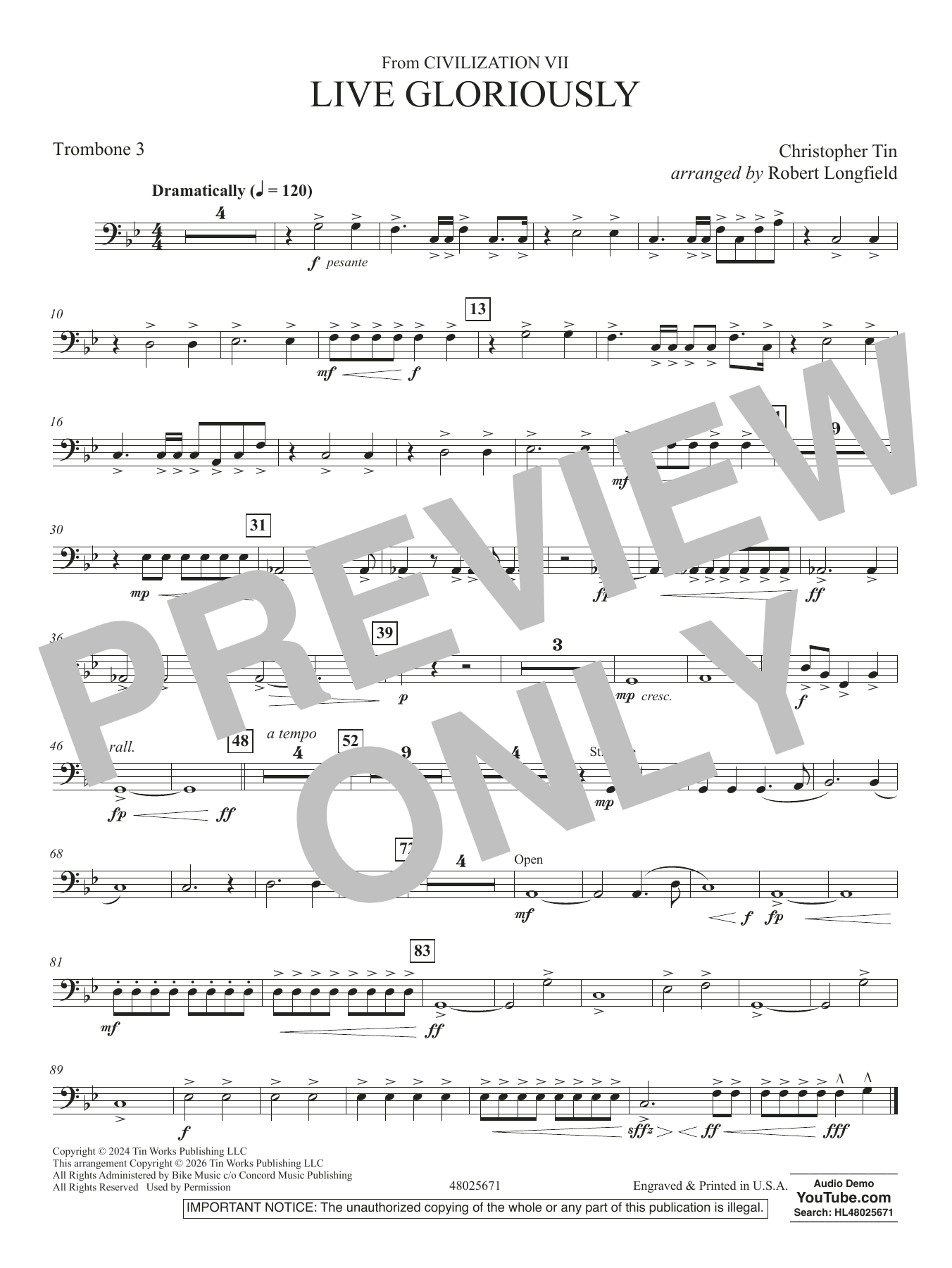 Live Gloriously (from Civilization VII) (arr. Robert Longfield ...