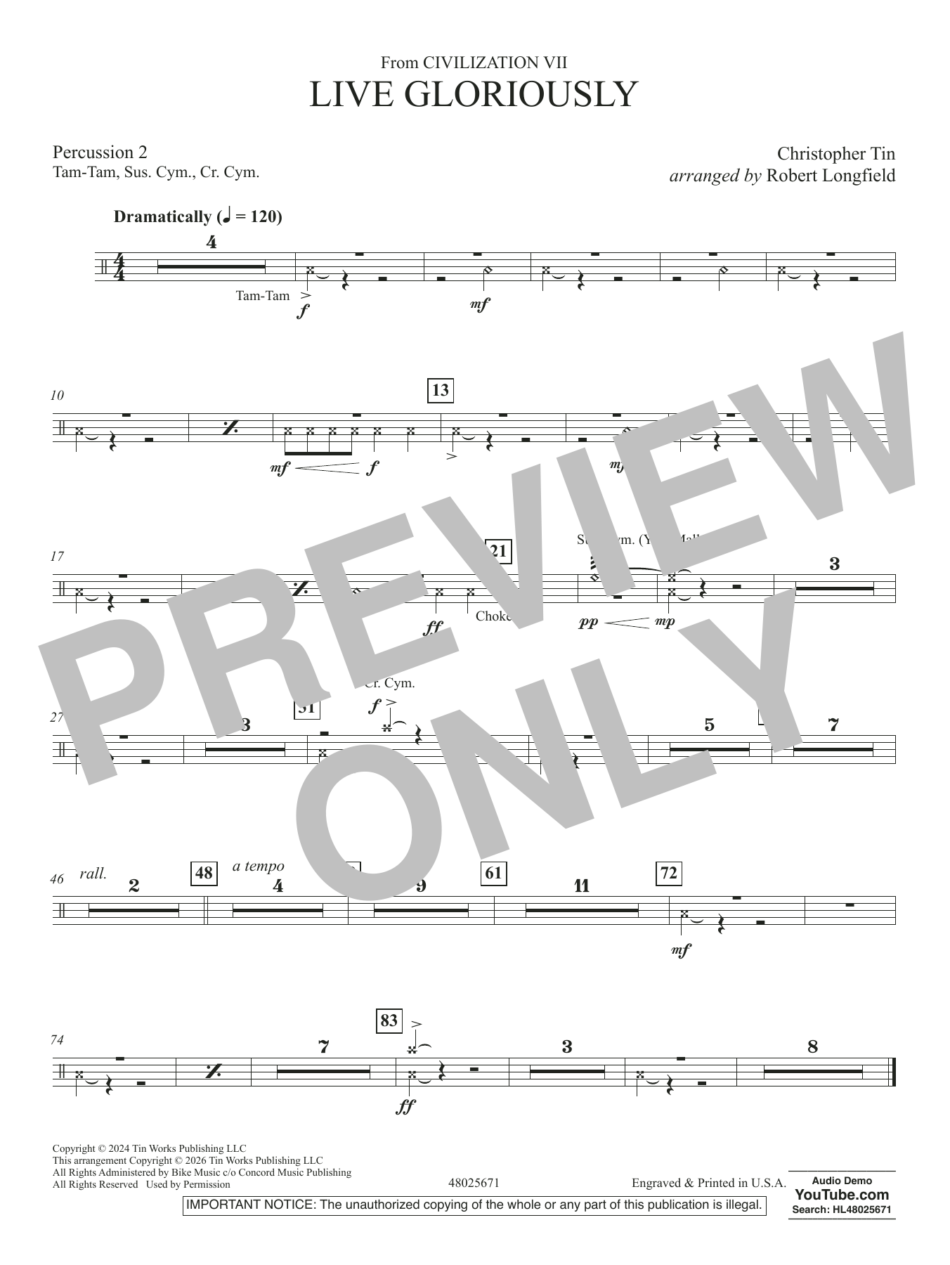 Live Gloriously (from Civilization VII) (arr. Robert Longfield ...