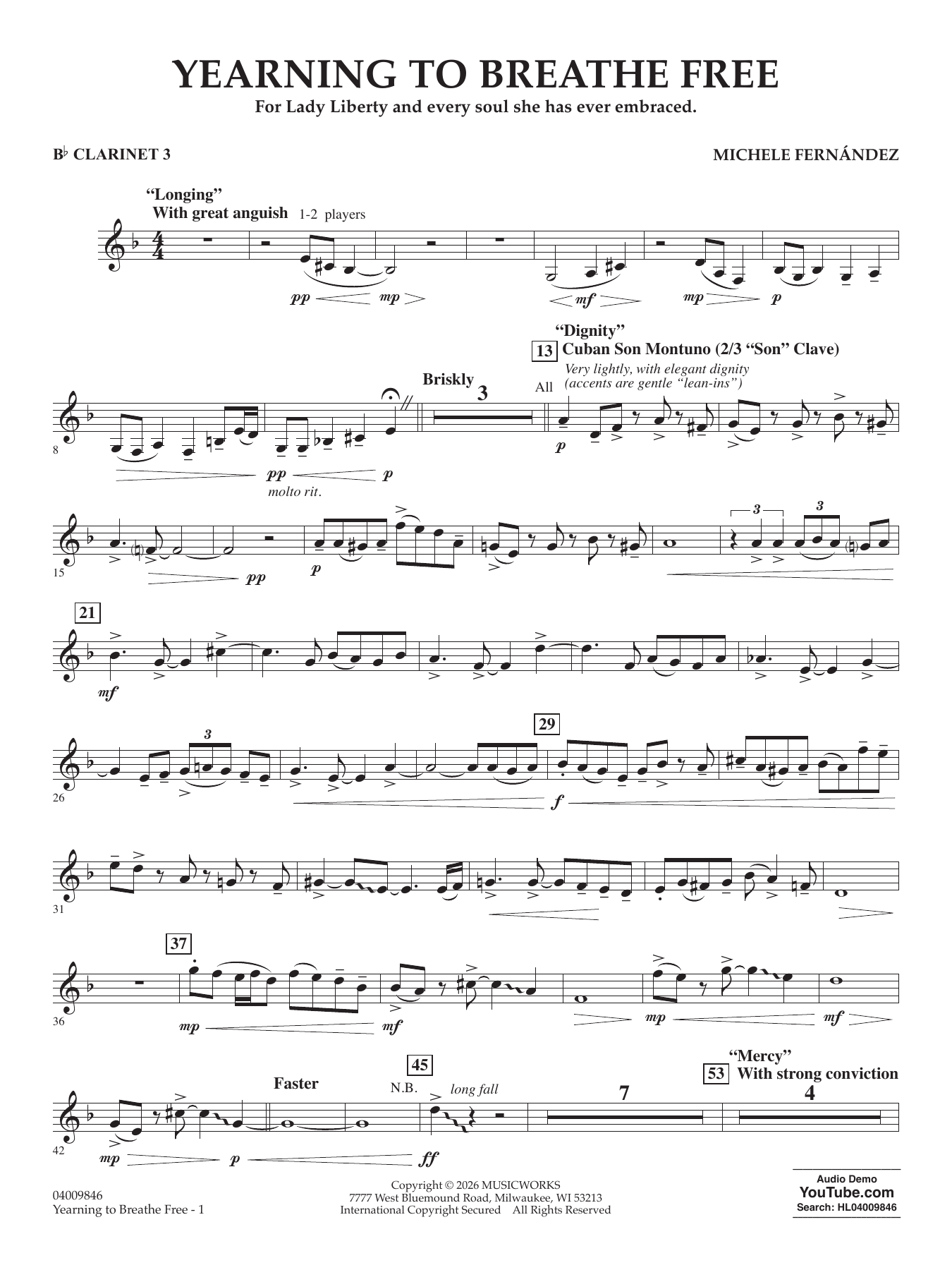 YEARNING TO BREATHE FREE - BB CLARINET 3 POR MICHELE FERNÁNDEZ ...