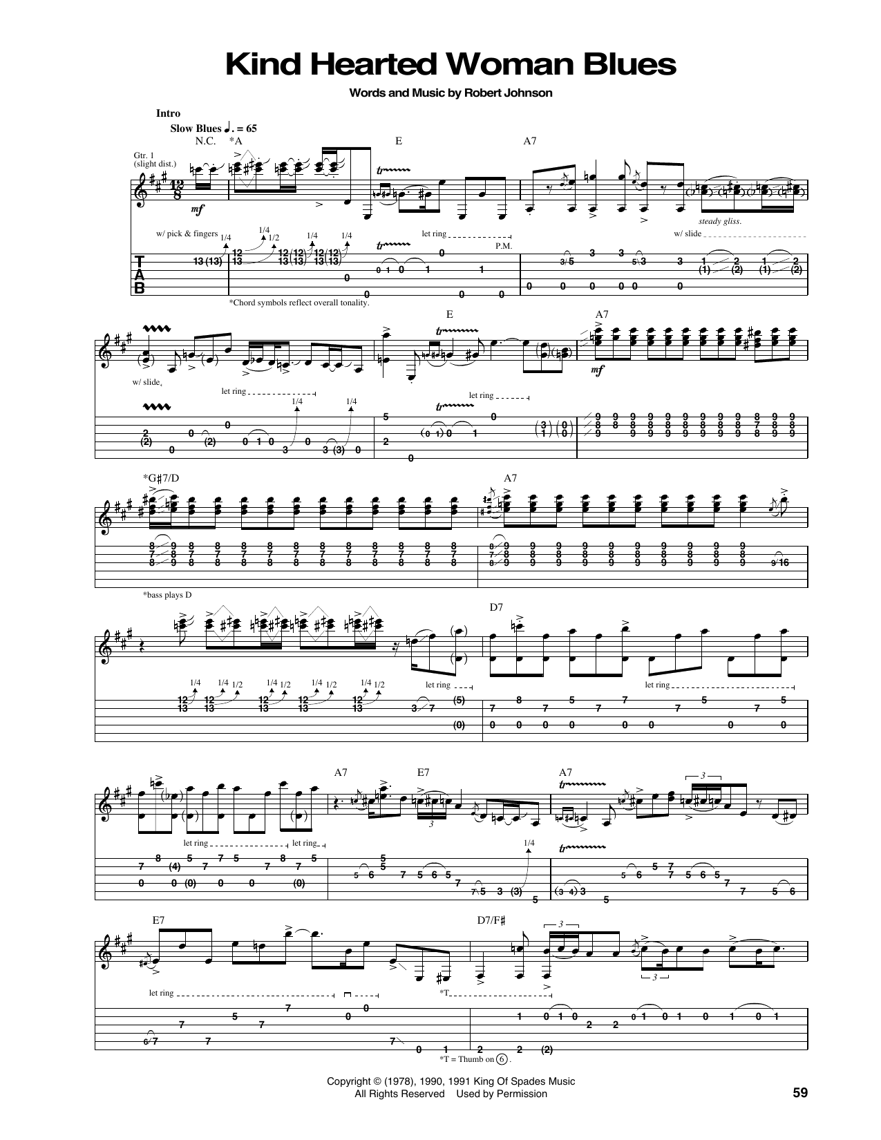 KIND HEARTED WOMAN BLUES PAR ERIC CLAPTON PARTITIONS POUR TABLATURE ...
