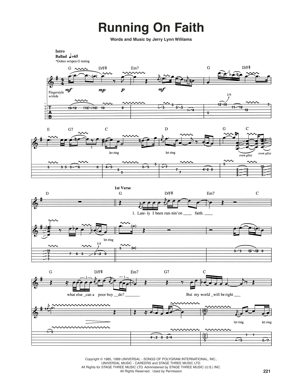 Running On Faith by Eric Clapton - Guitar Tab - Guitar Instructor